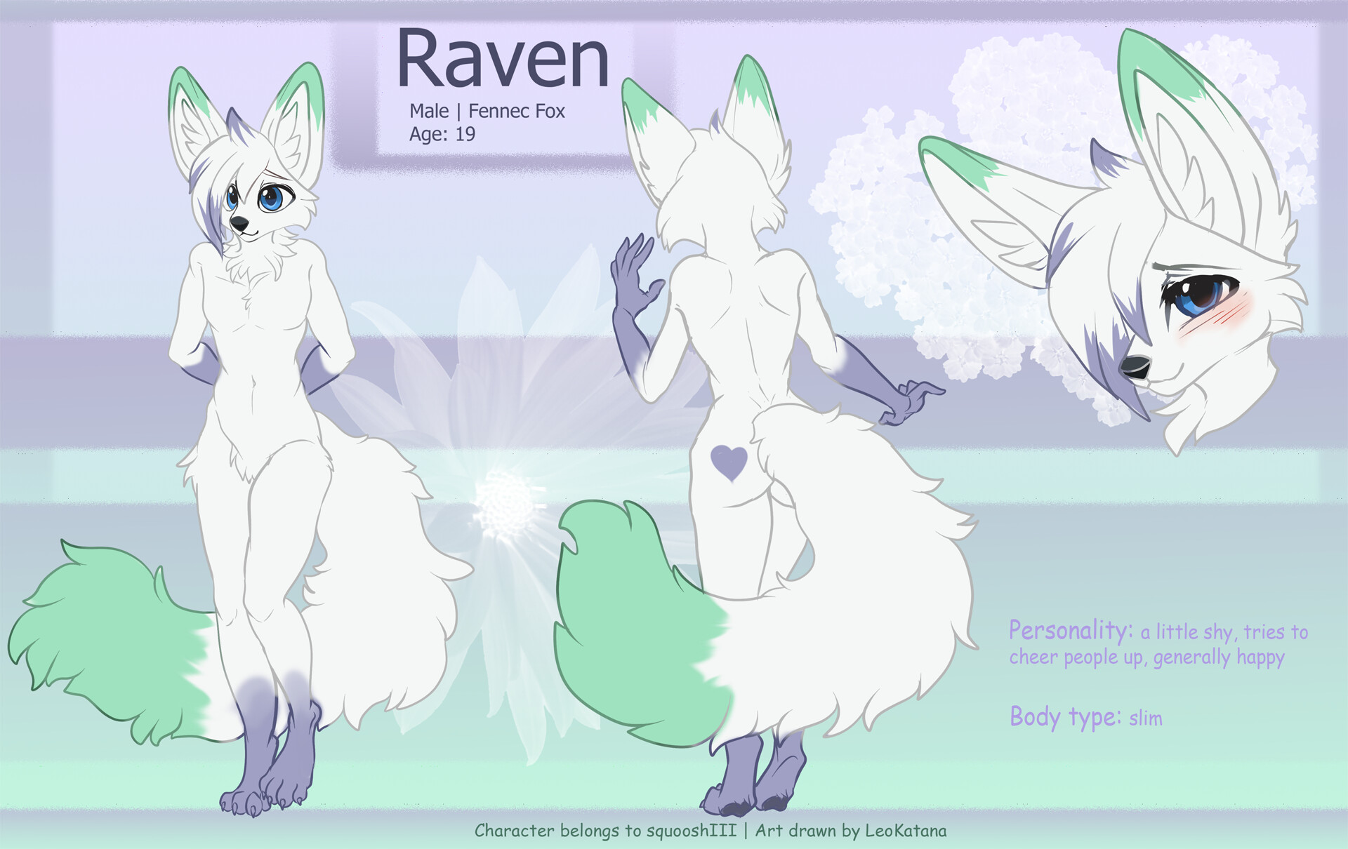 fennec fox fursona ref sheet
