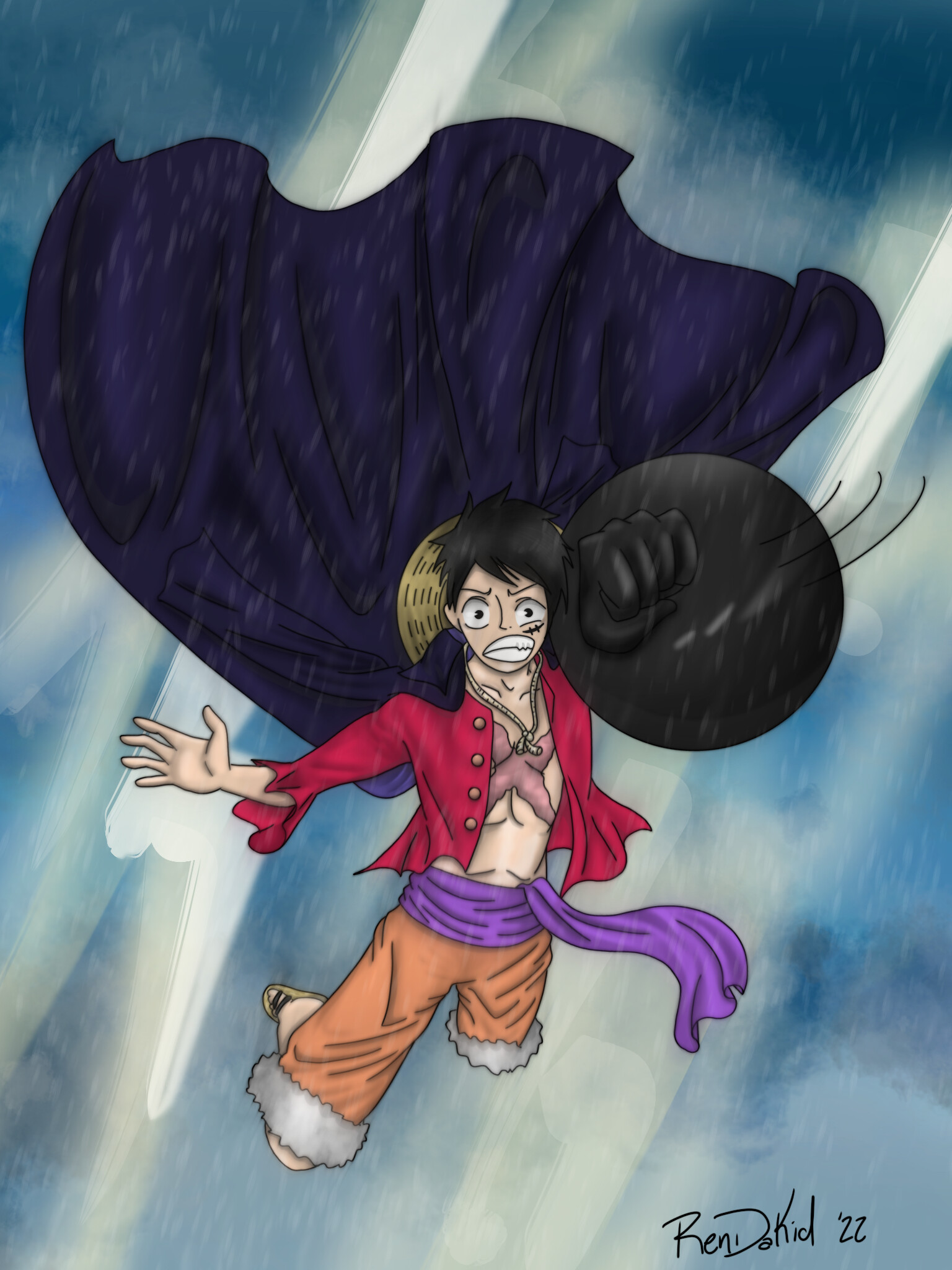 ArtStation - Onigashima Luffy Fanart