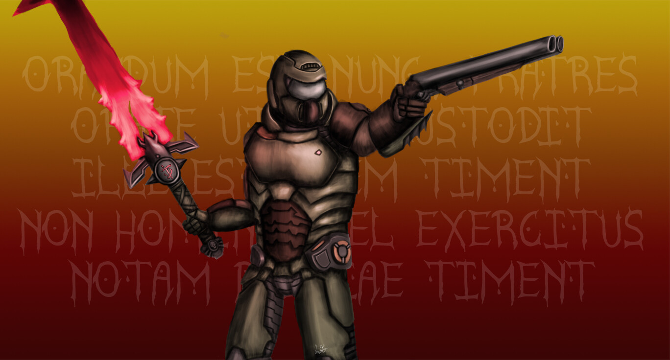 ArtStation - DOOM GUY Fan Art