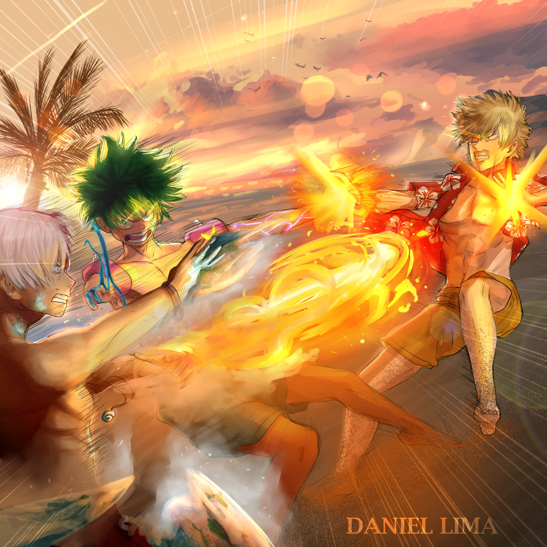 ArtStation - Boku no Hero - Beach Battle