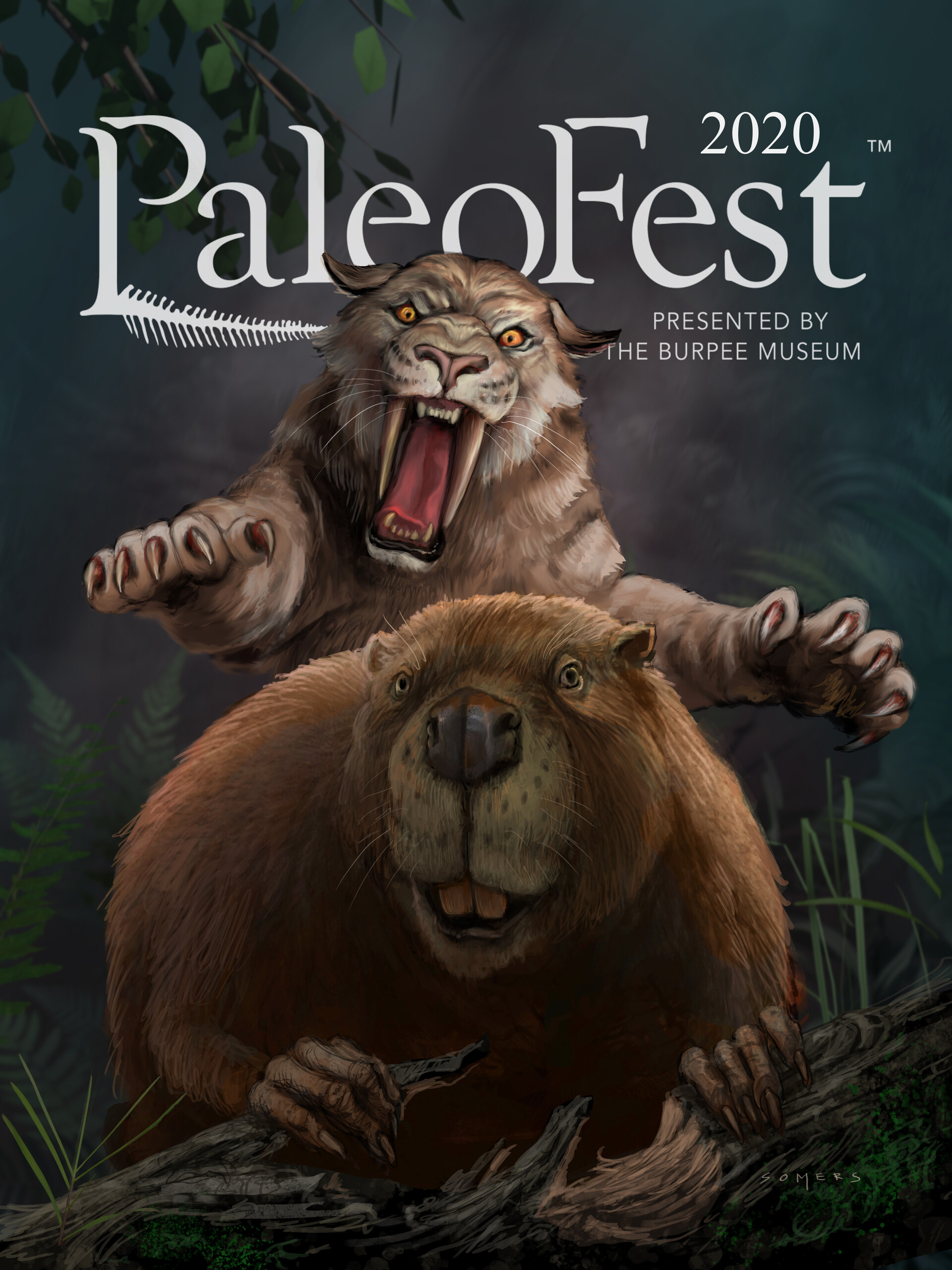 ArtStation - Paleofest 2020 Poster for the Burpee Museum