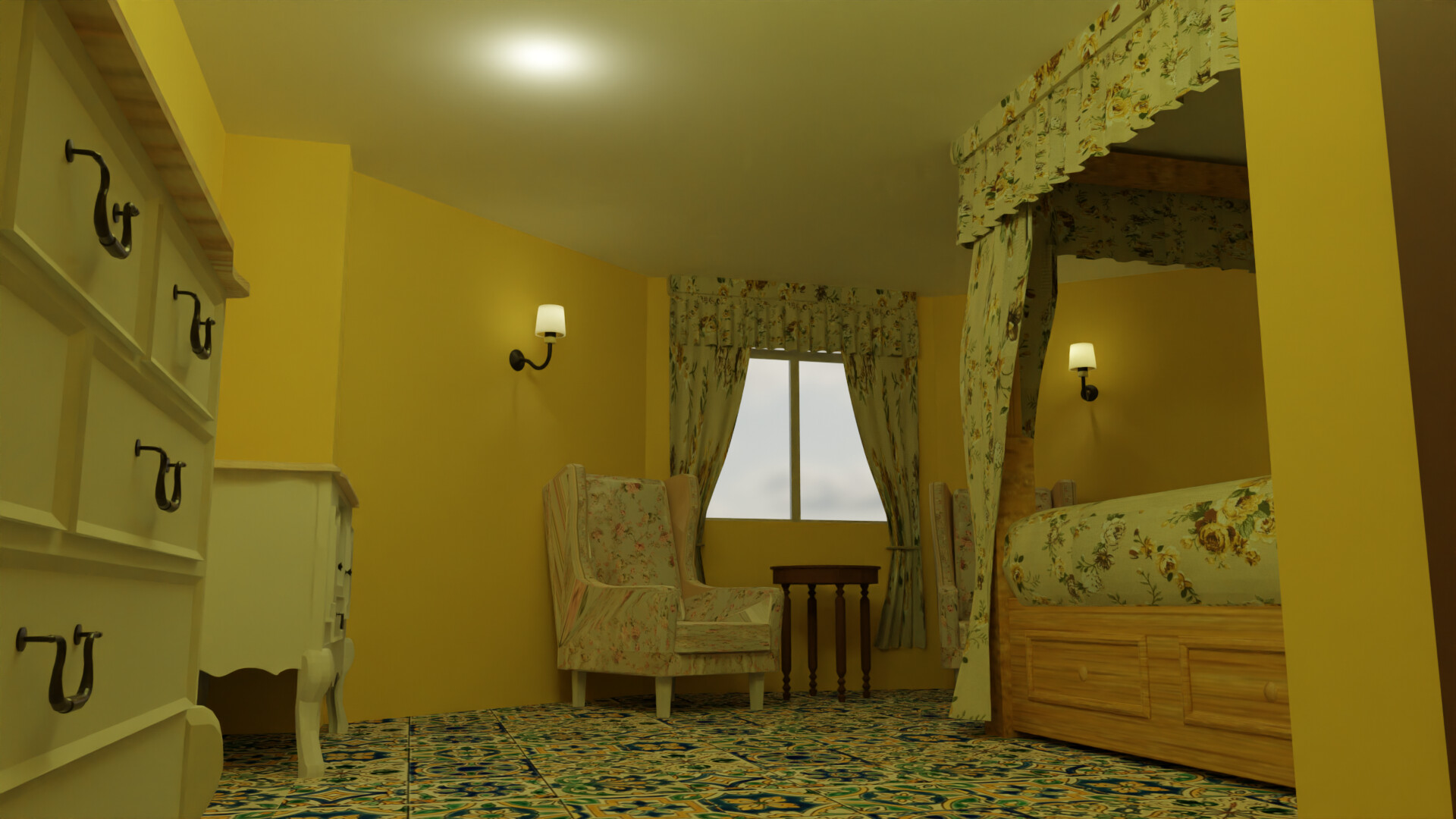 ArtStation - [commission] Royal Guest House KB (2021) - (suite 201)