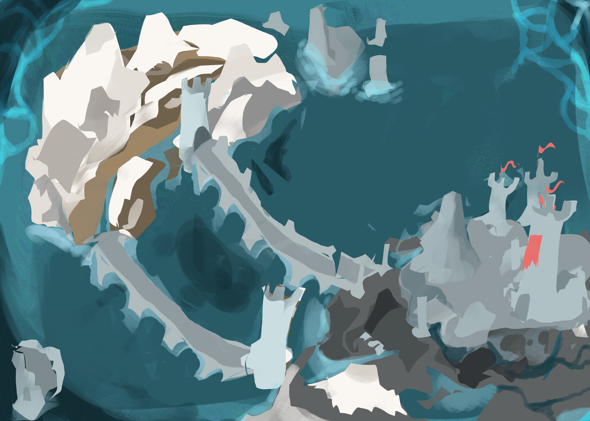 ArtStation - Dead Castle Environment Sketch