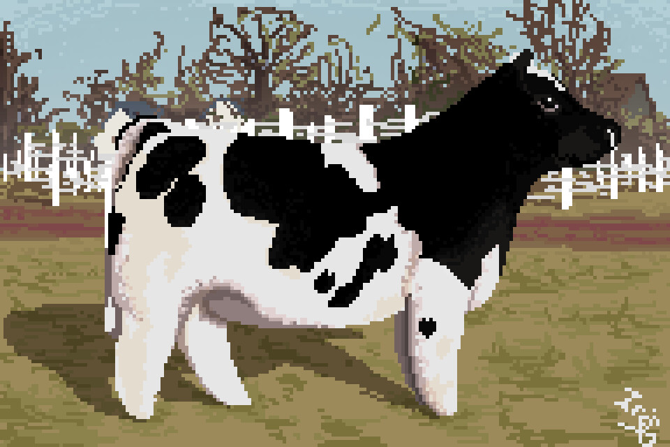 ArtStation - Maggie, the little cow in Pixel art