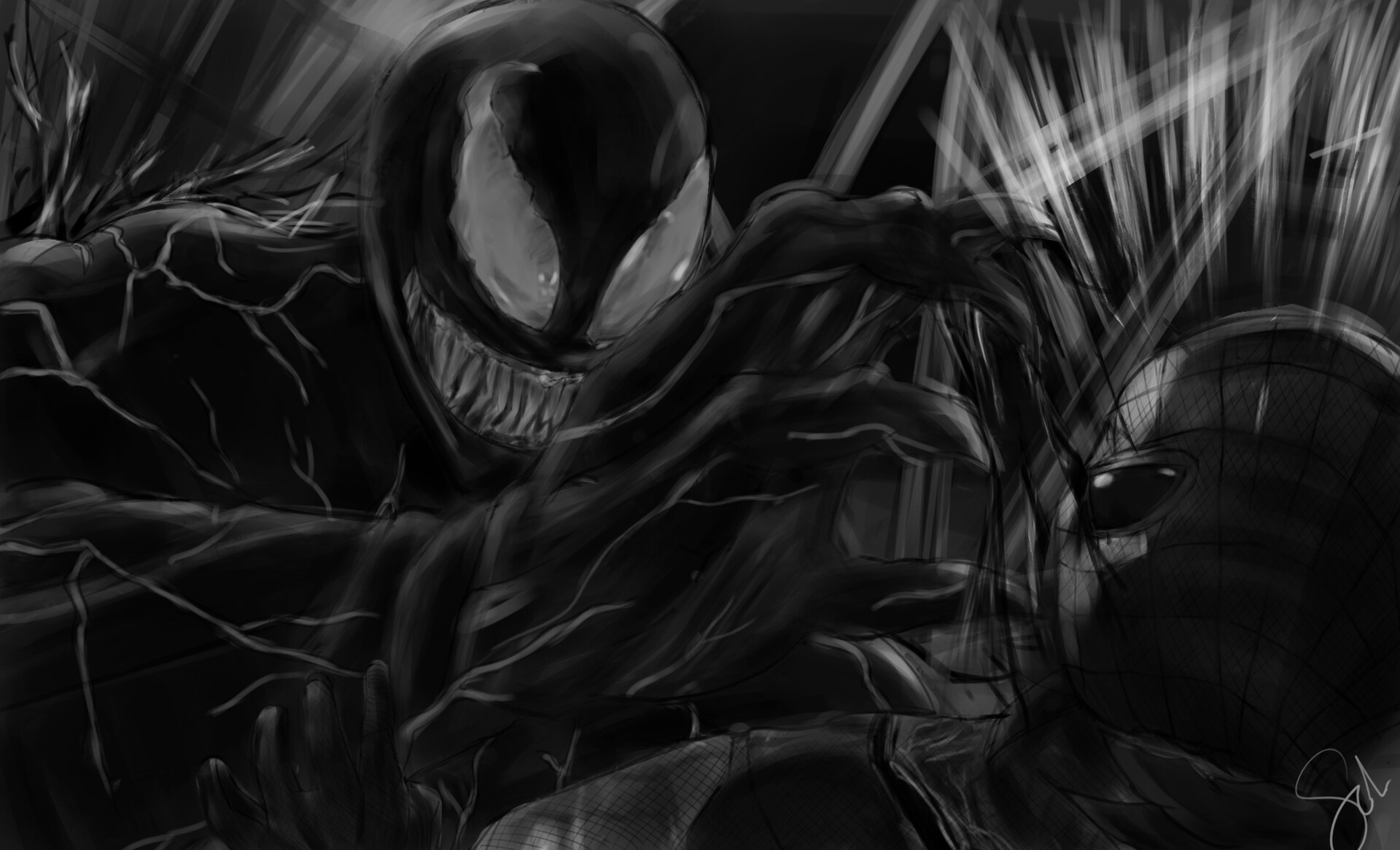 ArtStation - spidey x venom