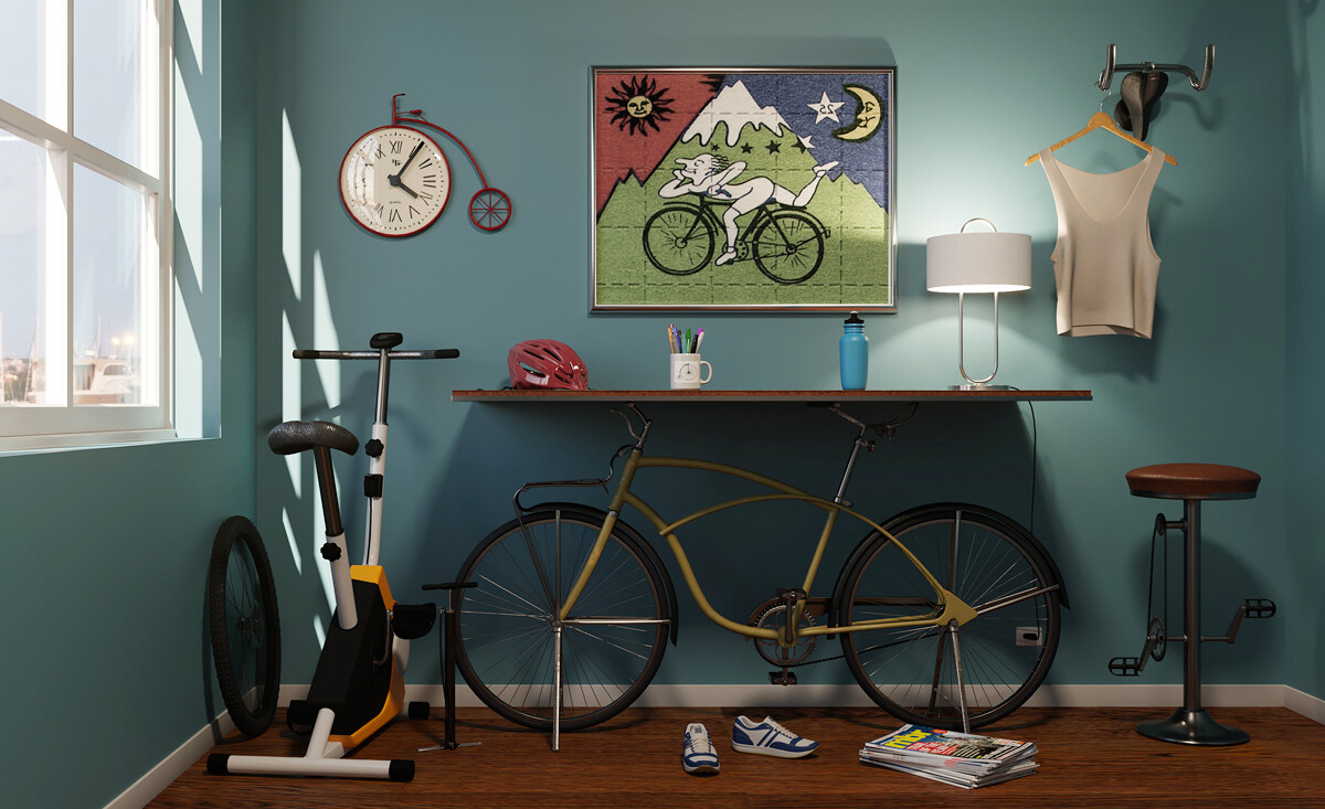 ArtStation - cyclist room