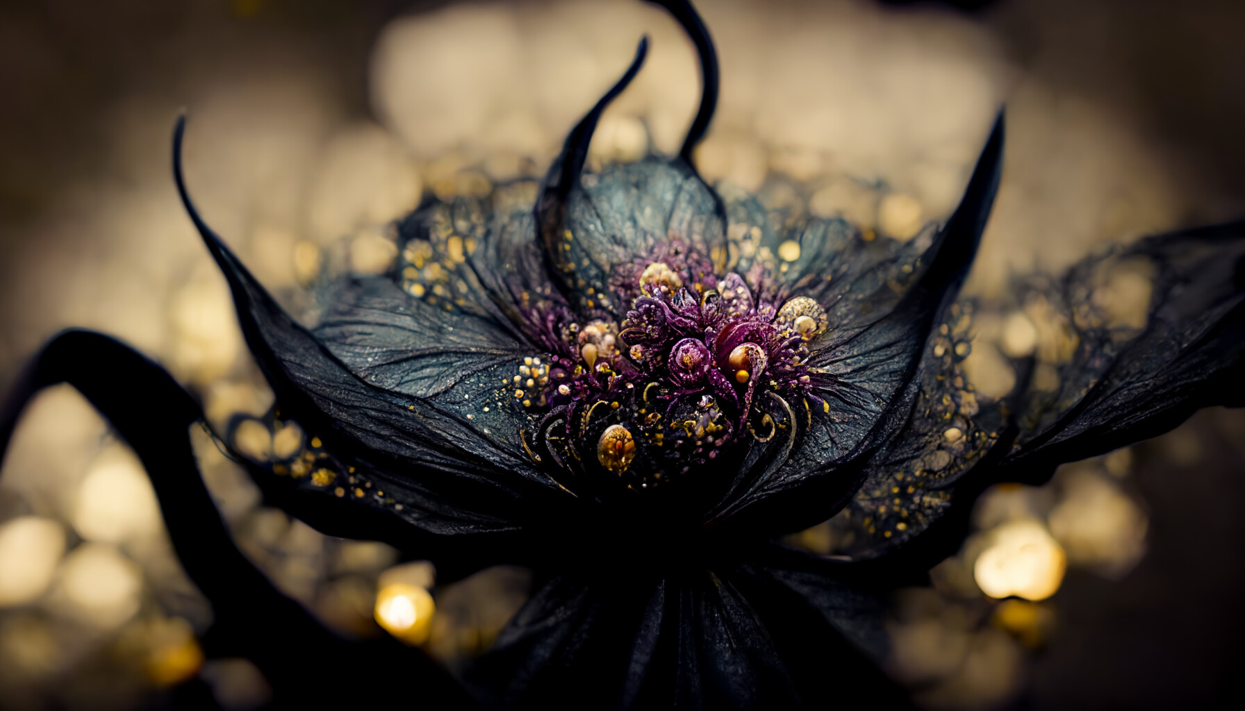 ArtStation - Night fantasy flowers