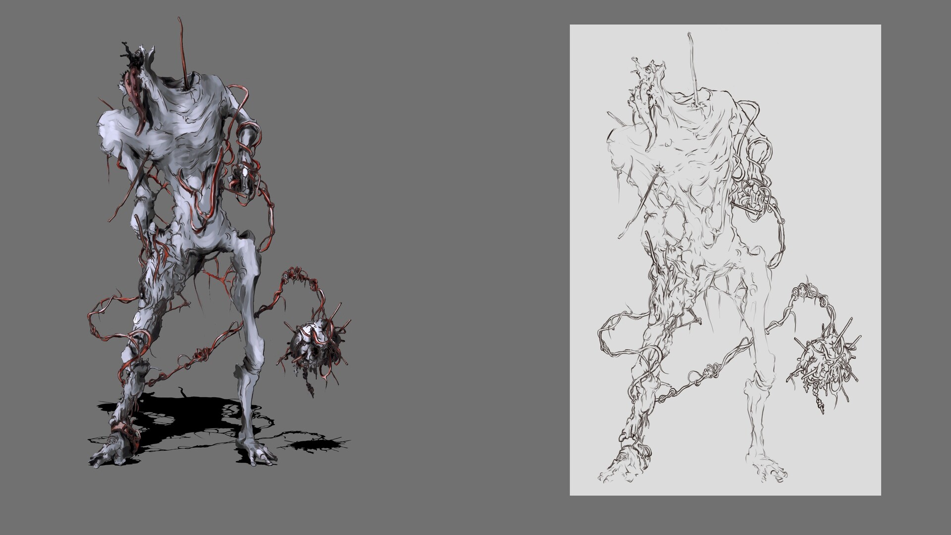 ArtStation - Sketch of the monster