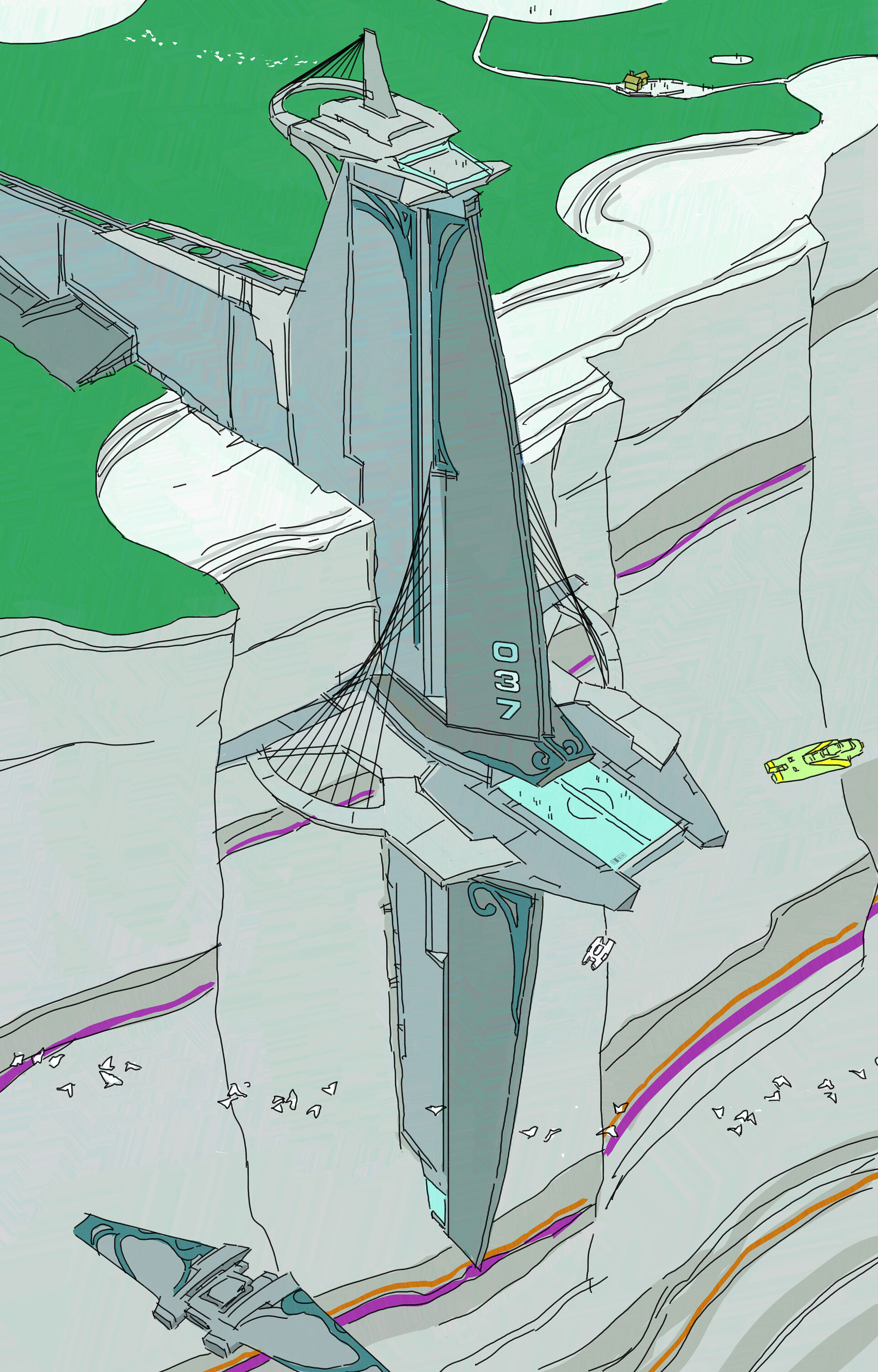 ArtStation - Cliff Building