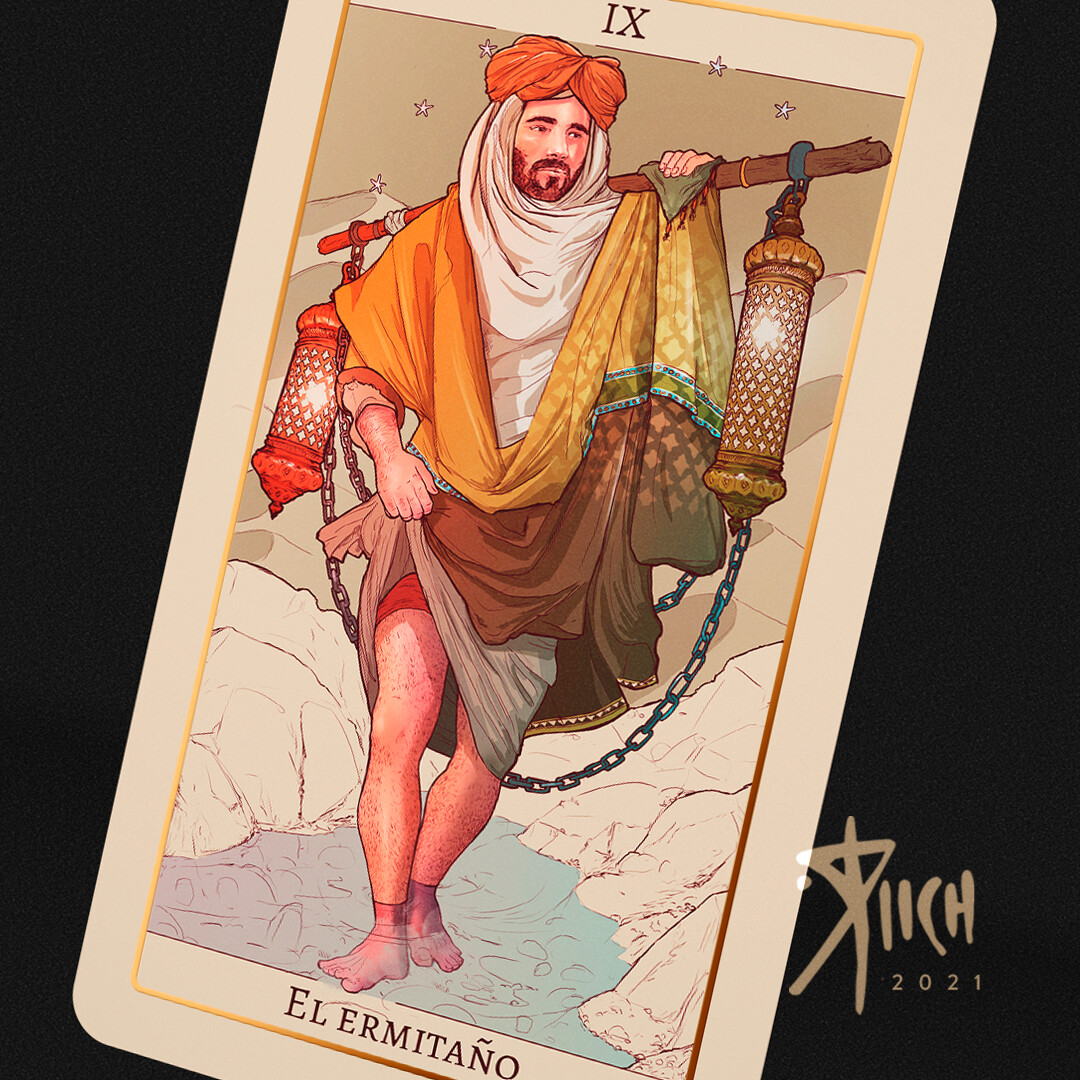 ArtStation - Tarot #9 - El Ermitaño / The Hermit