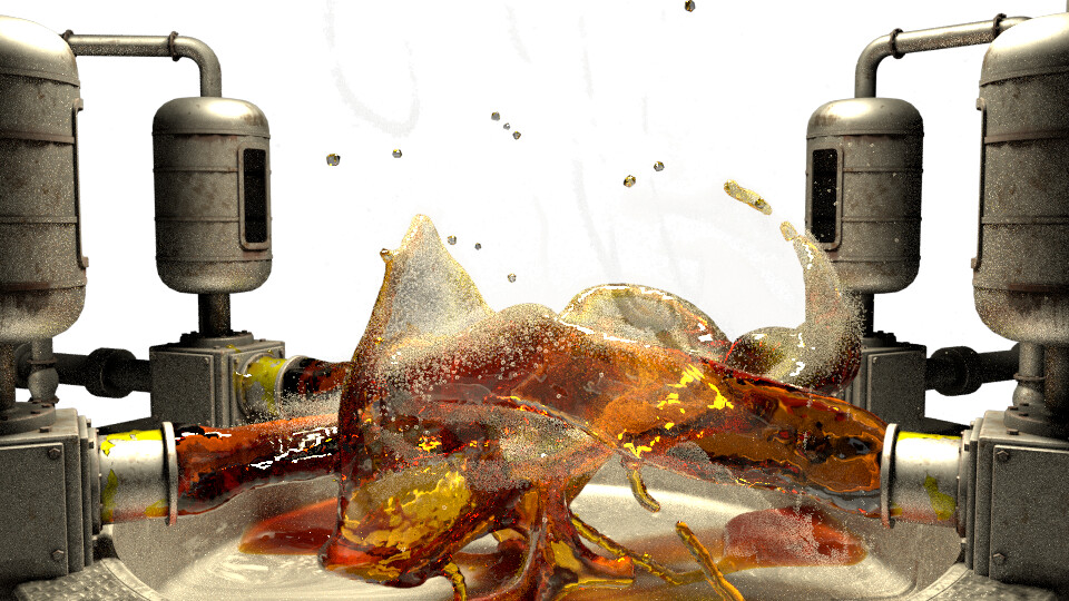 Luke Coulson - Omiflux Heartburn Advert - Environment and Liquid Simulation