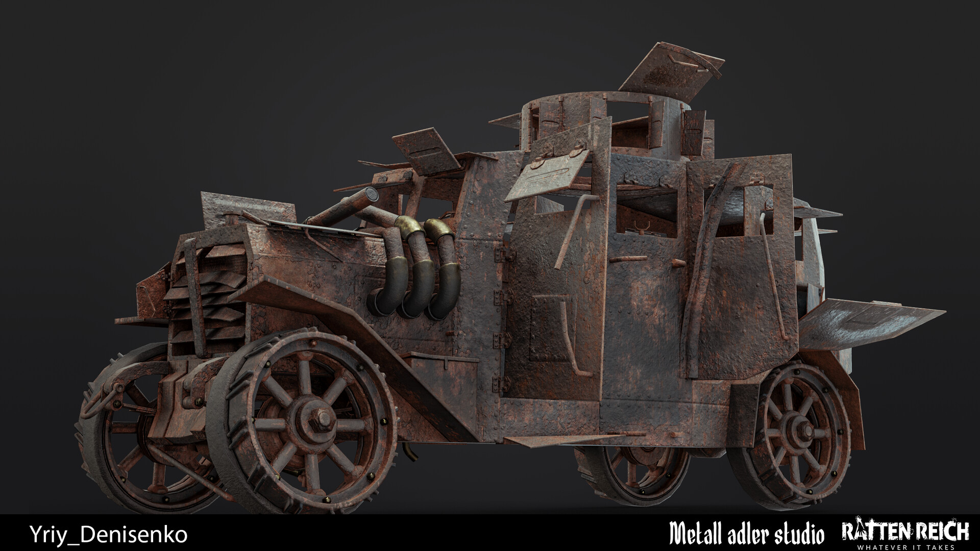 METALLADLERSTUDIO LLC - Steampunk Armored car of rats.