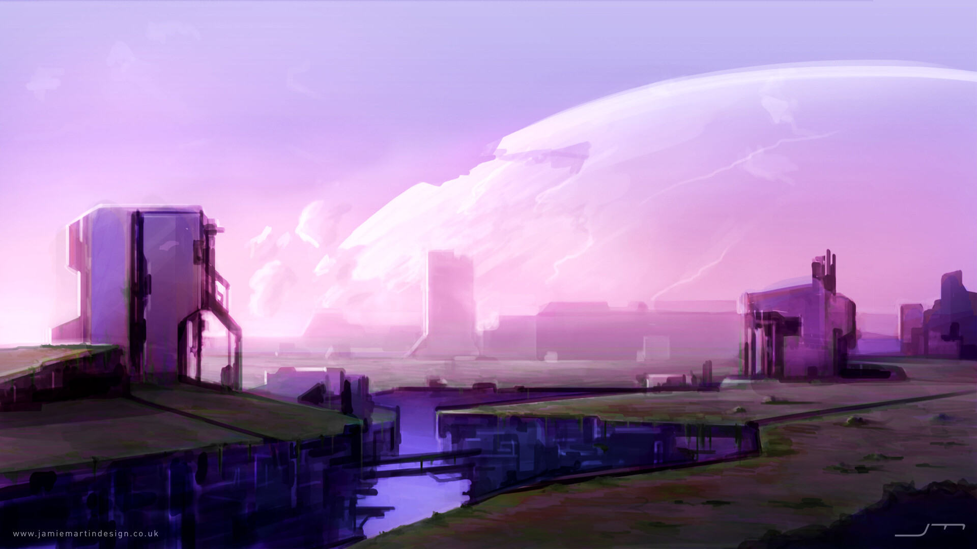 Jamie Martin - 'Terraforming Superstructures', environment concept art
