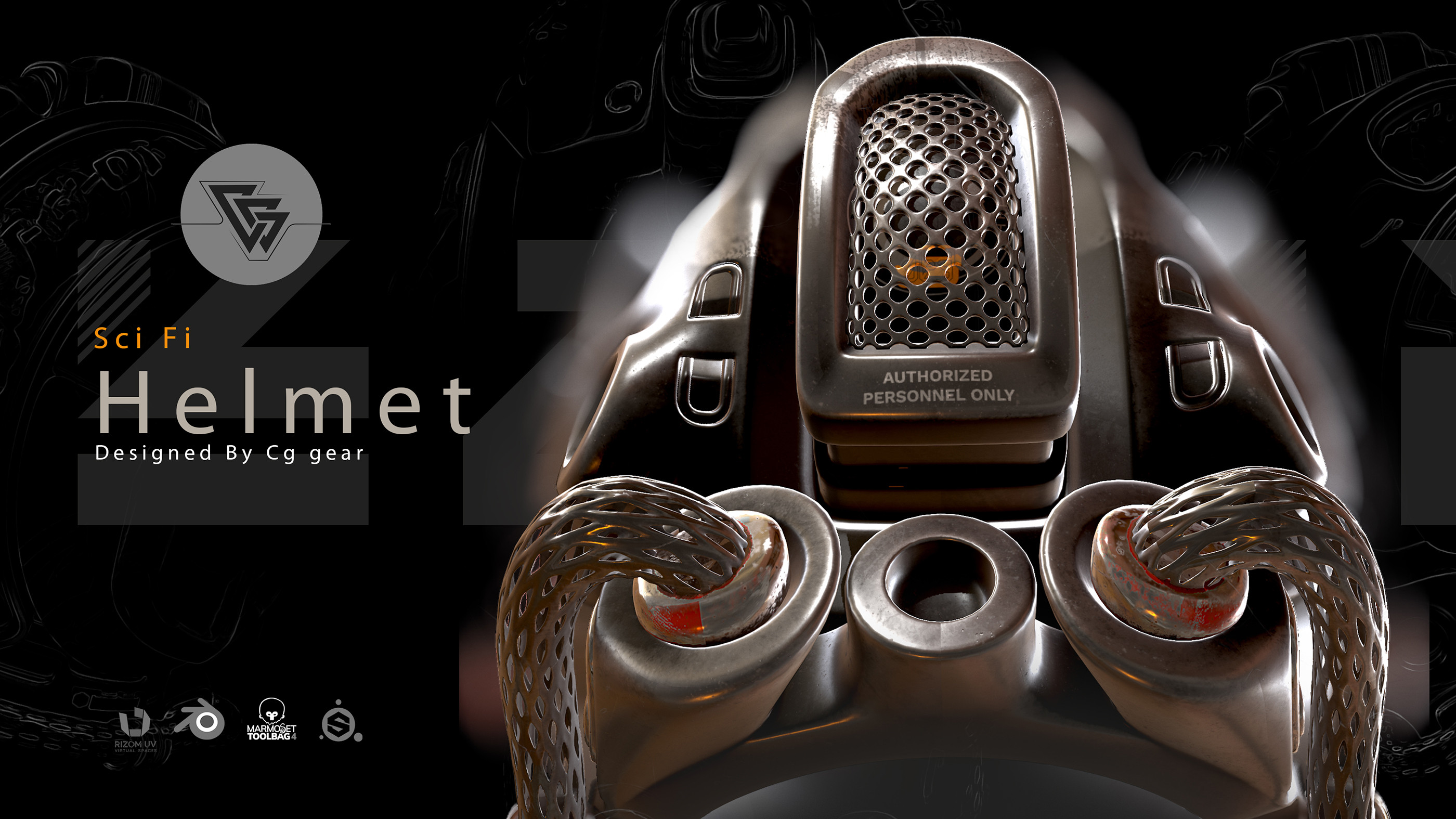 Cggear - Sci Fi Helmet