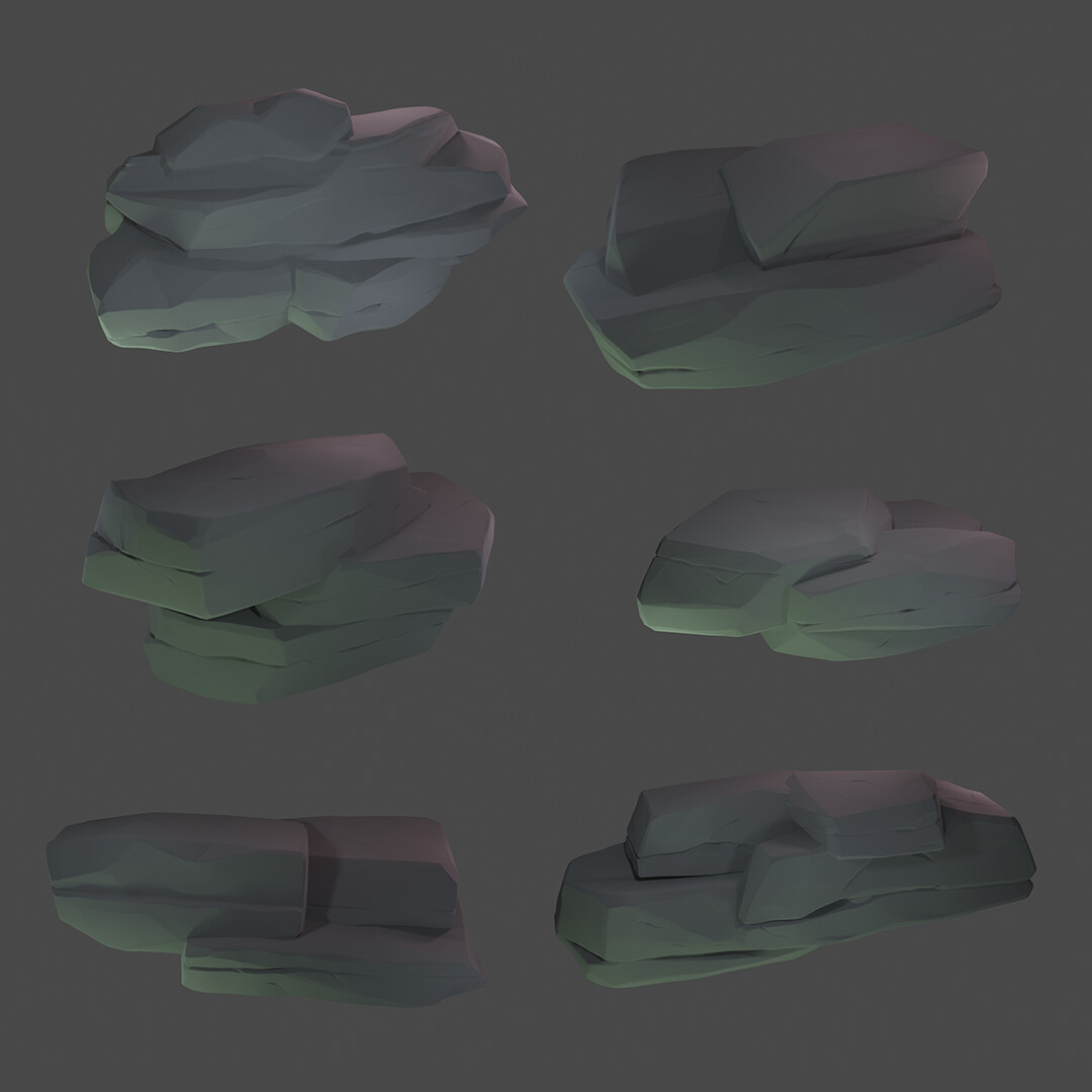 ArtStation - Sculpting stylized rocks
