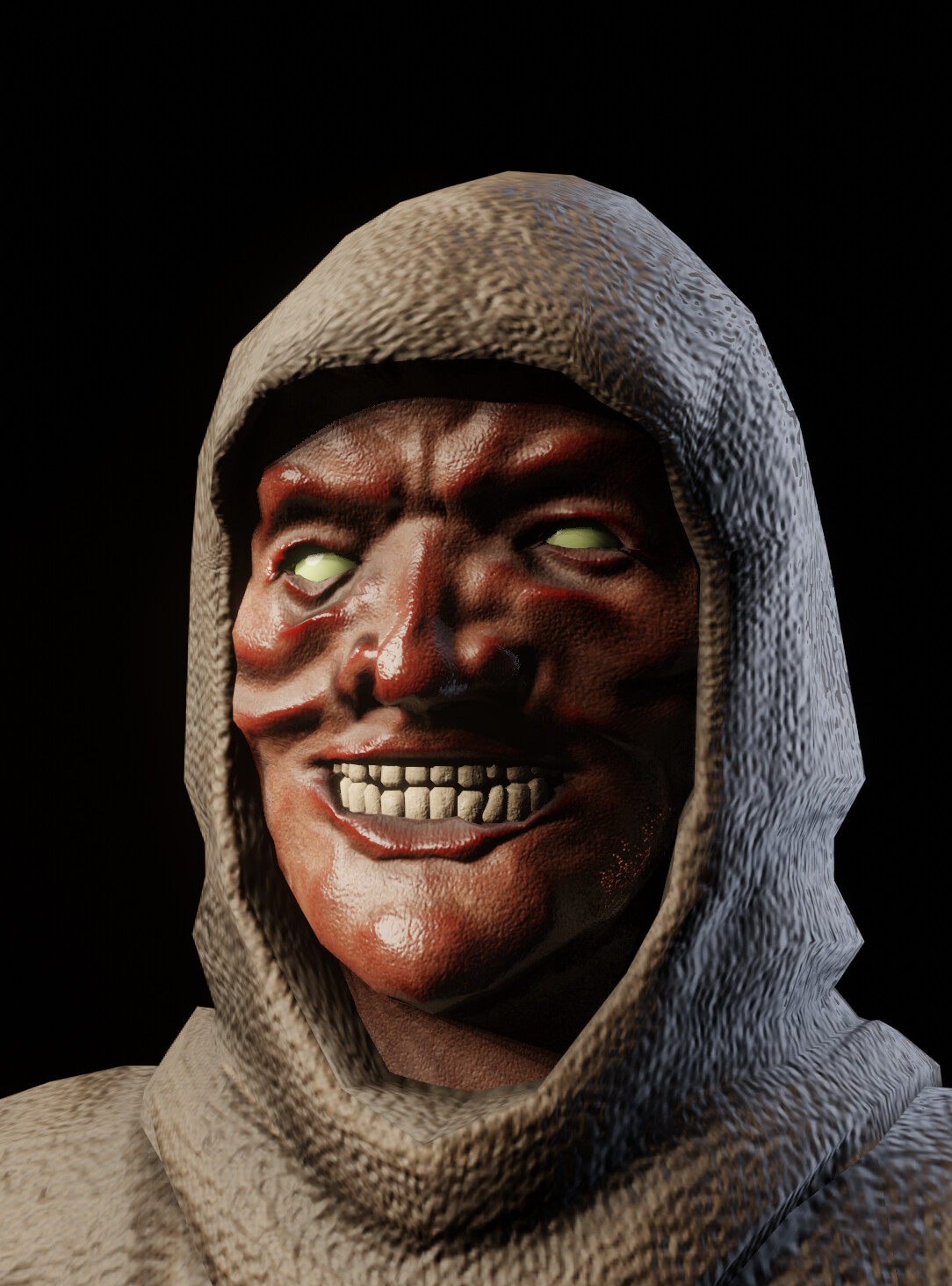 ArtStation - Low Poly Cultist Head | Blood