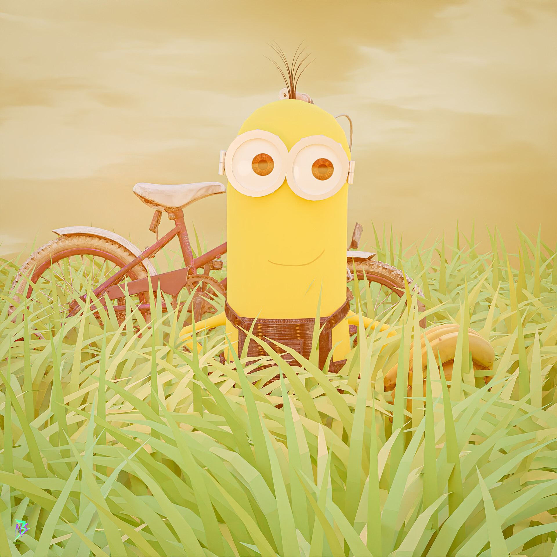 ArtStation - Kevin the minion | blender practice
