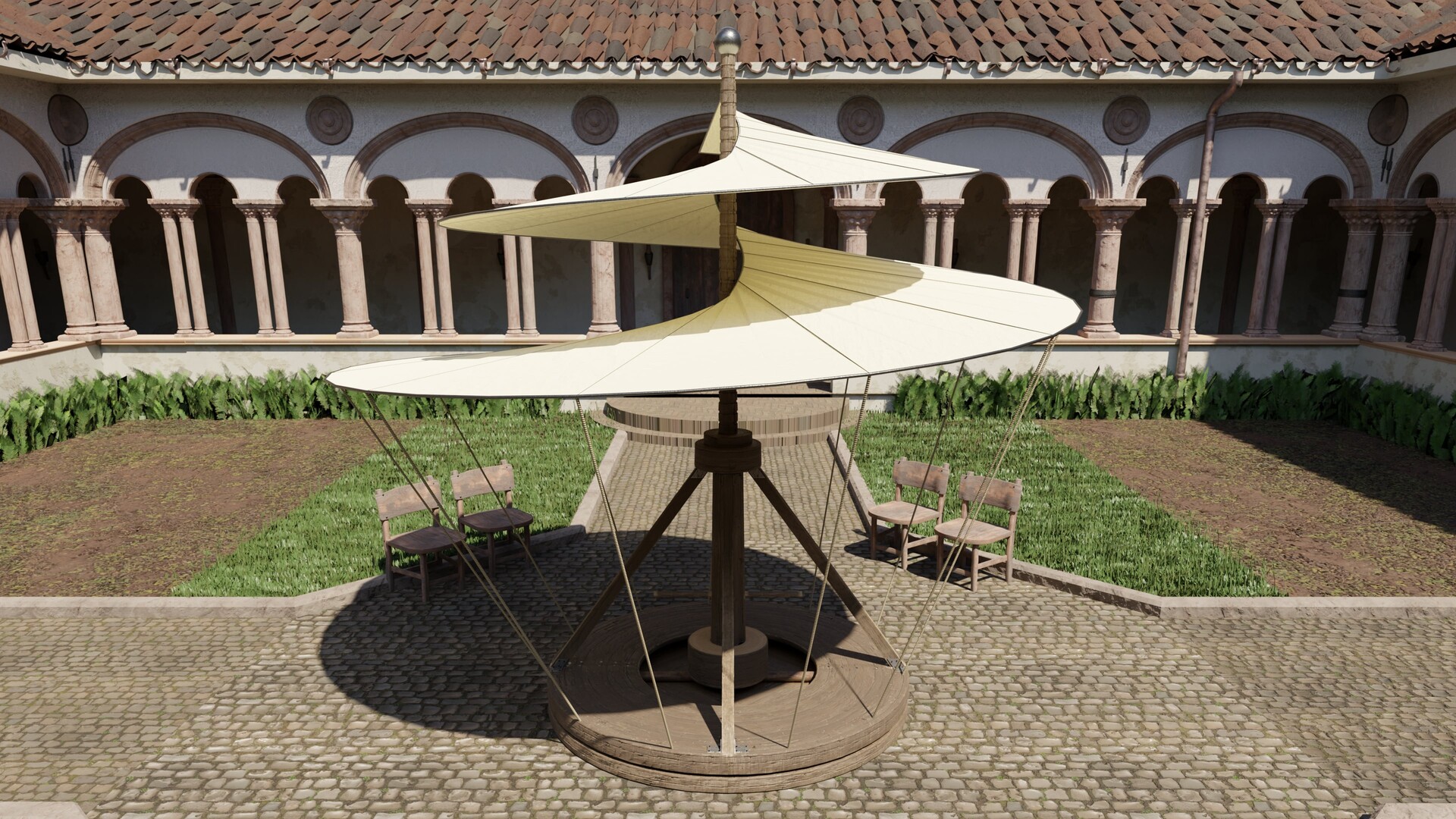 ArtStation - Leonardo da Vinci aerial screw