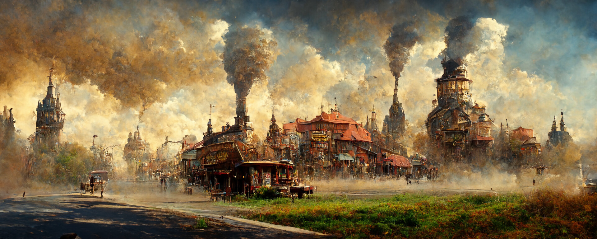 ArtStation - Steampunk Town