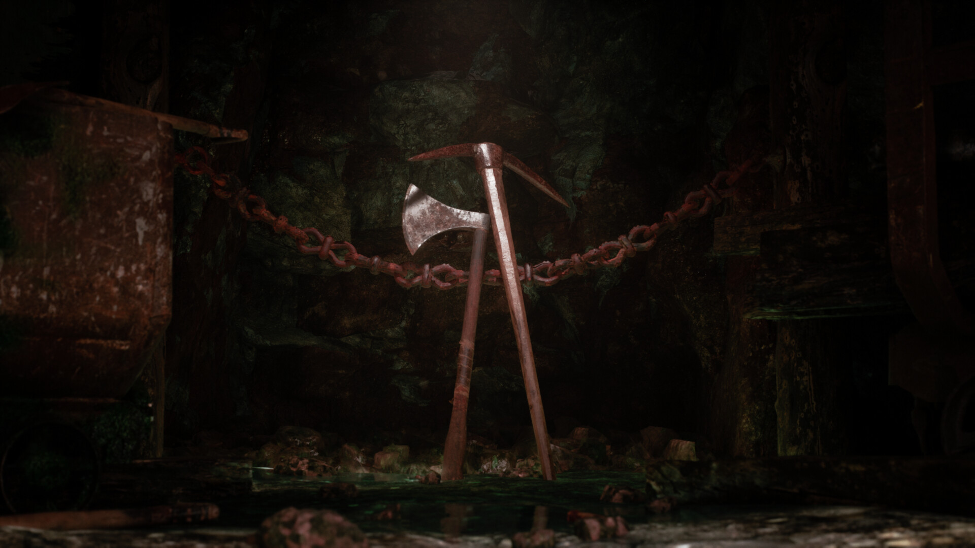 ArtStation - Mine Tunnel - Environment/Lighting Study