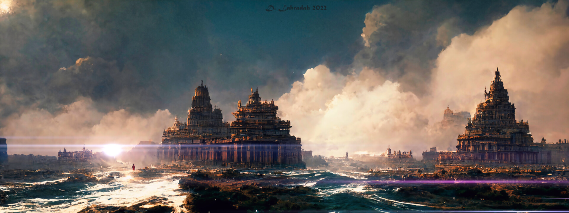 Devon Lowery - Midjourney generations---Flat Earth, Atlantis