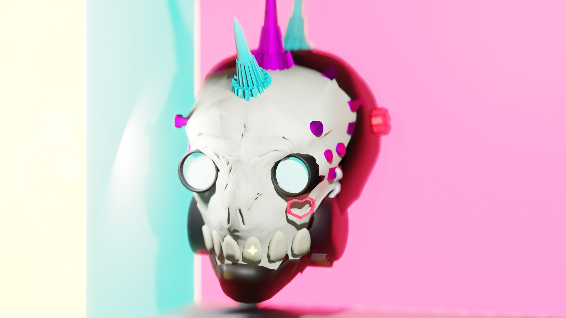 ArtStation - punk skull