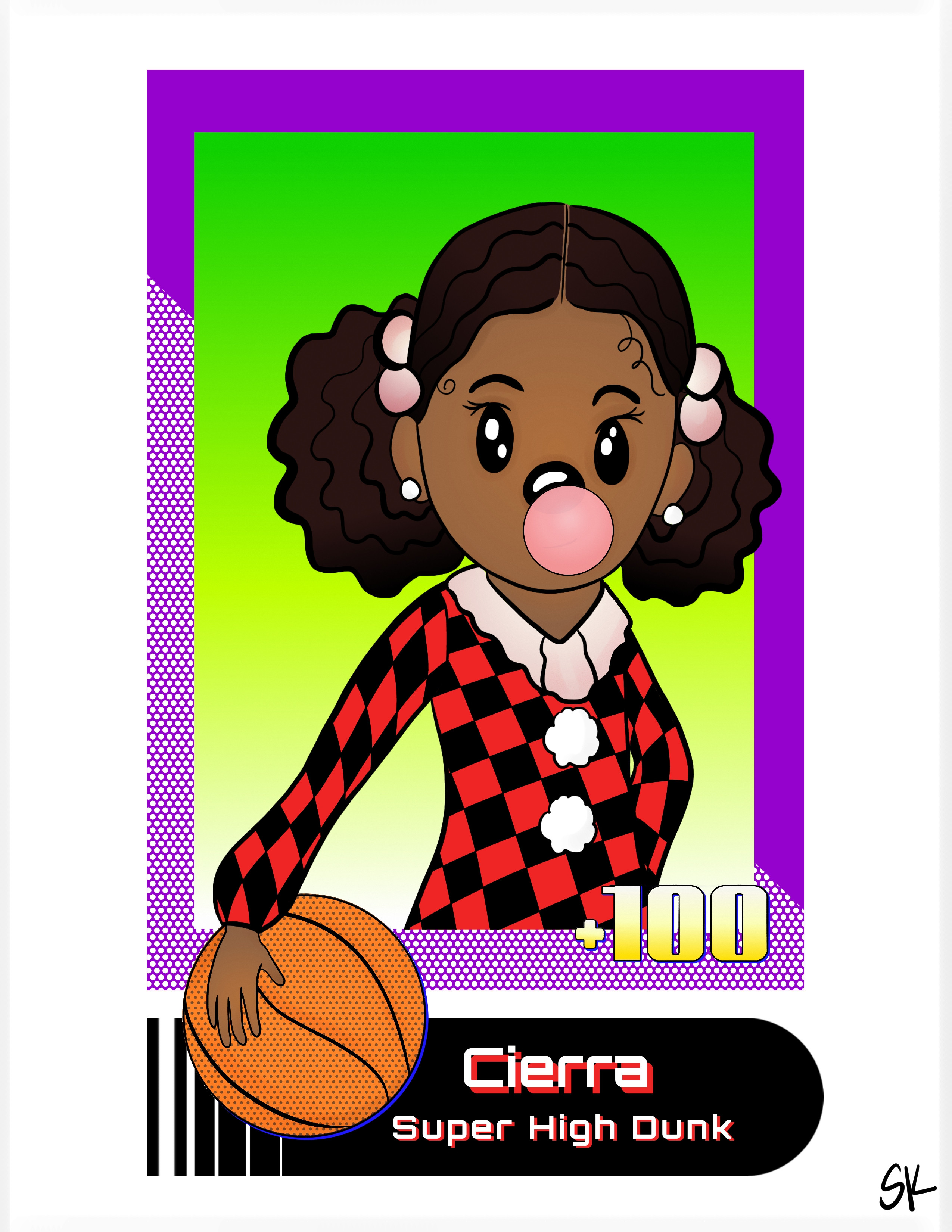 Summer Key - Super High Dunk Basketball Card, Cierra | Digital Art