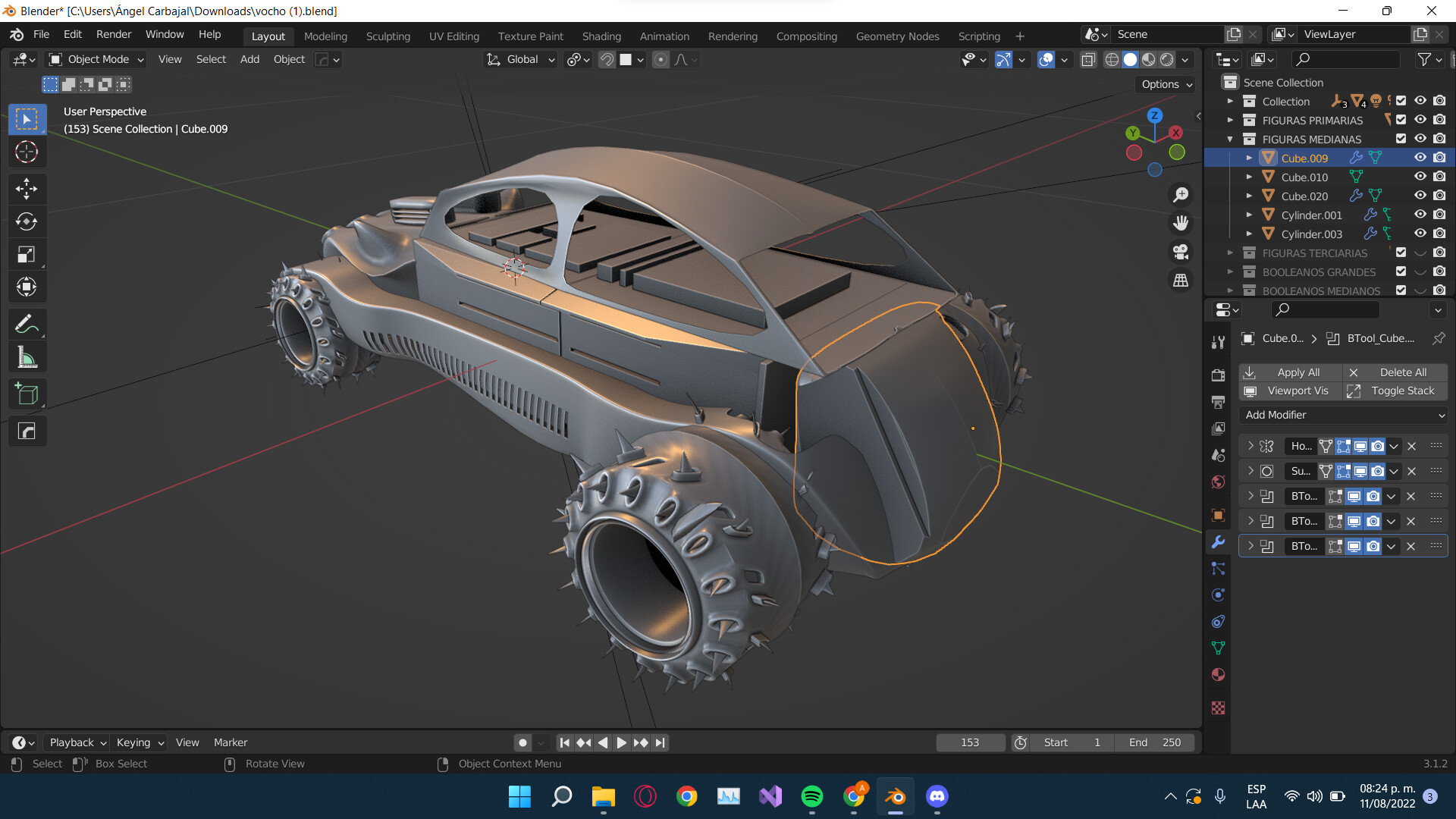 ANDREA GUTIERREZ MAR - Bocho 3D Modelado Inorgánico 3erP