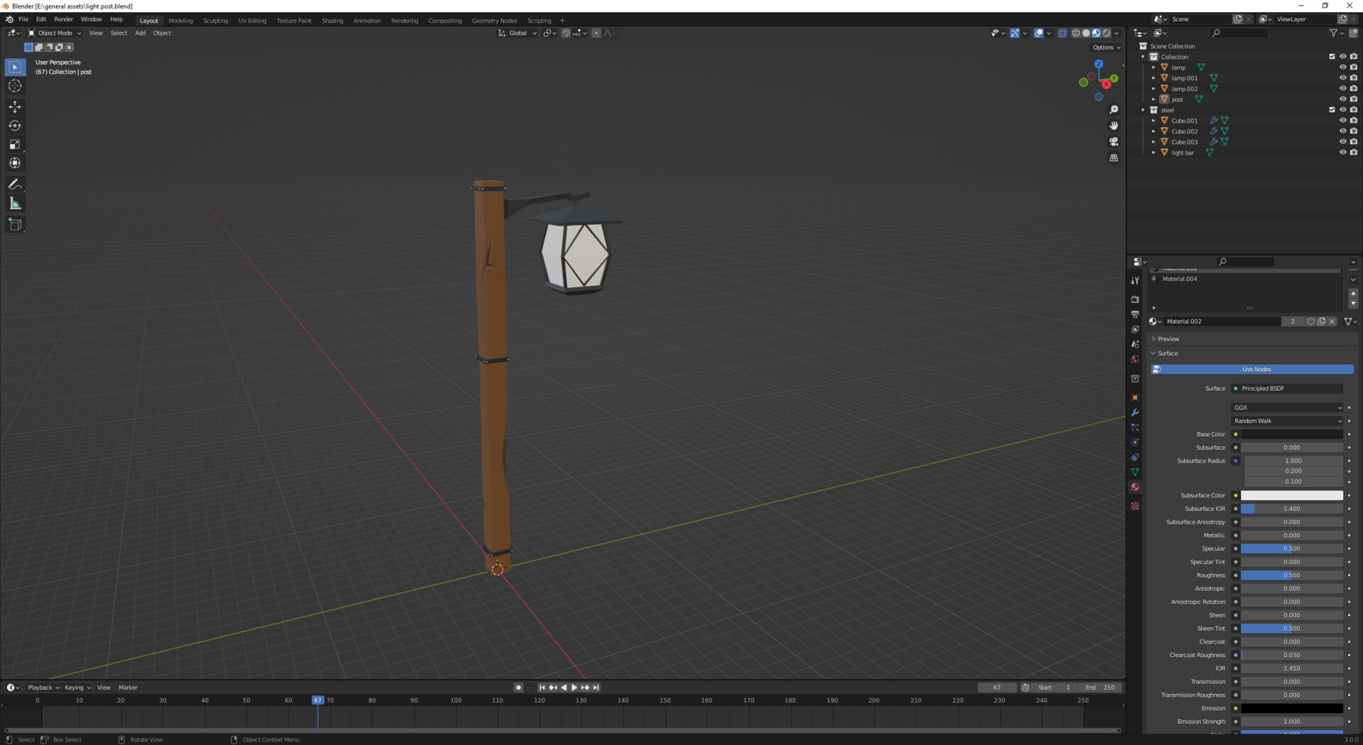ArtStation - Low - poly Lightpost