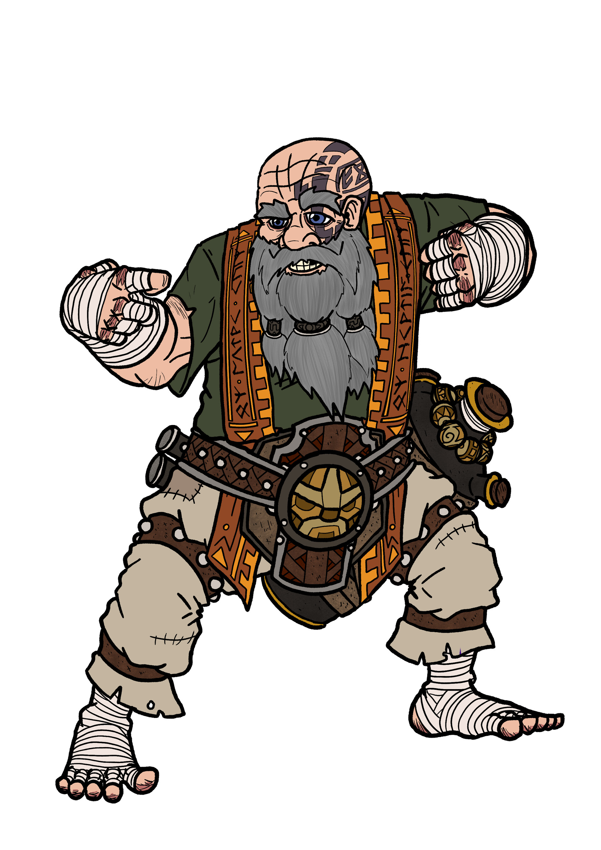 Arthur Beernaerts - Character design : Durgear Mollock, hill dwarf monk ...
