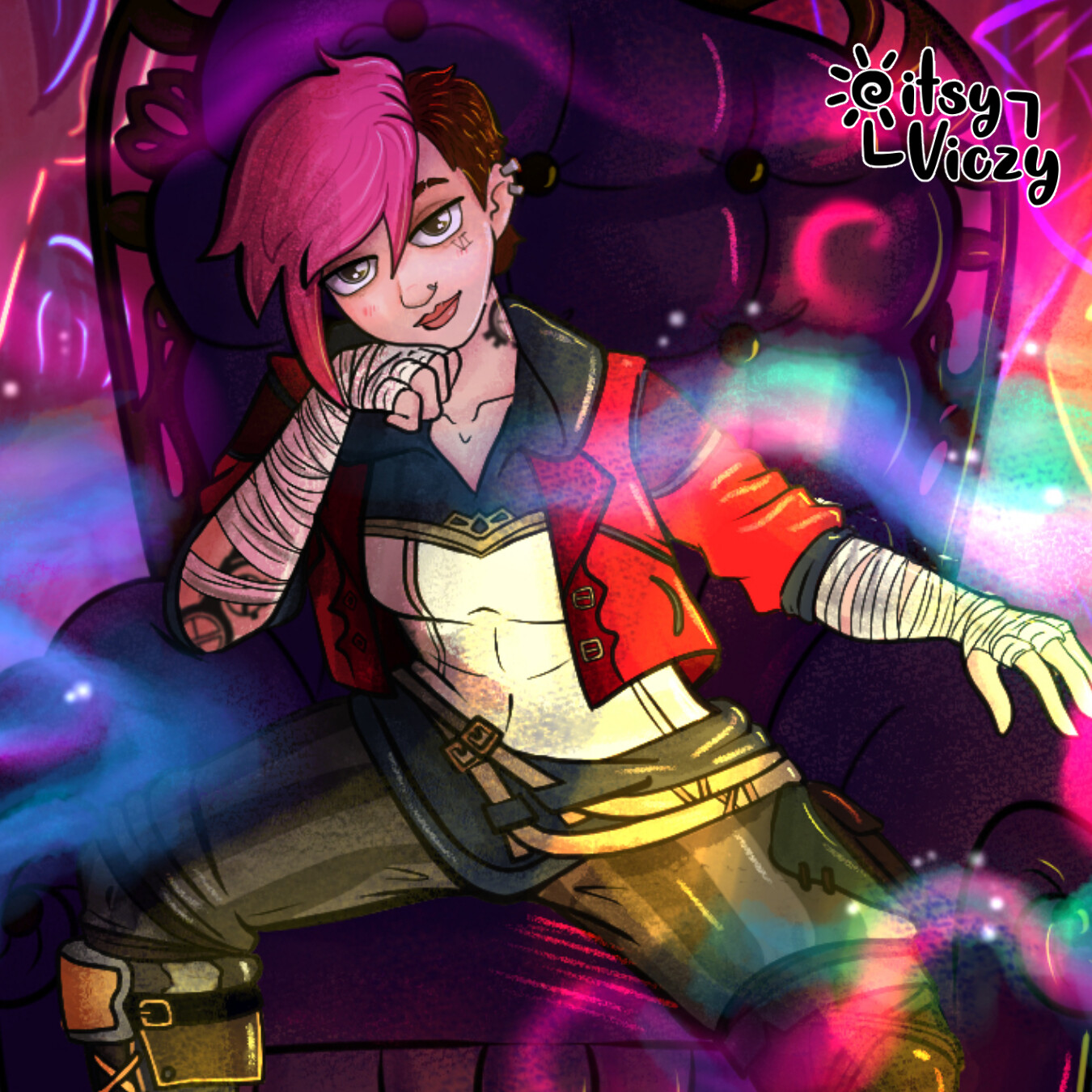 ArtStation - Fan art ''VI'' -league of legents