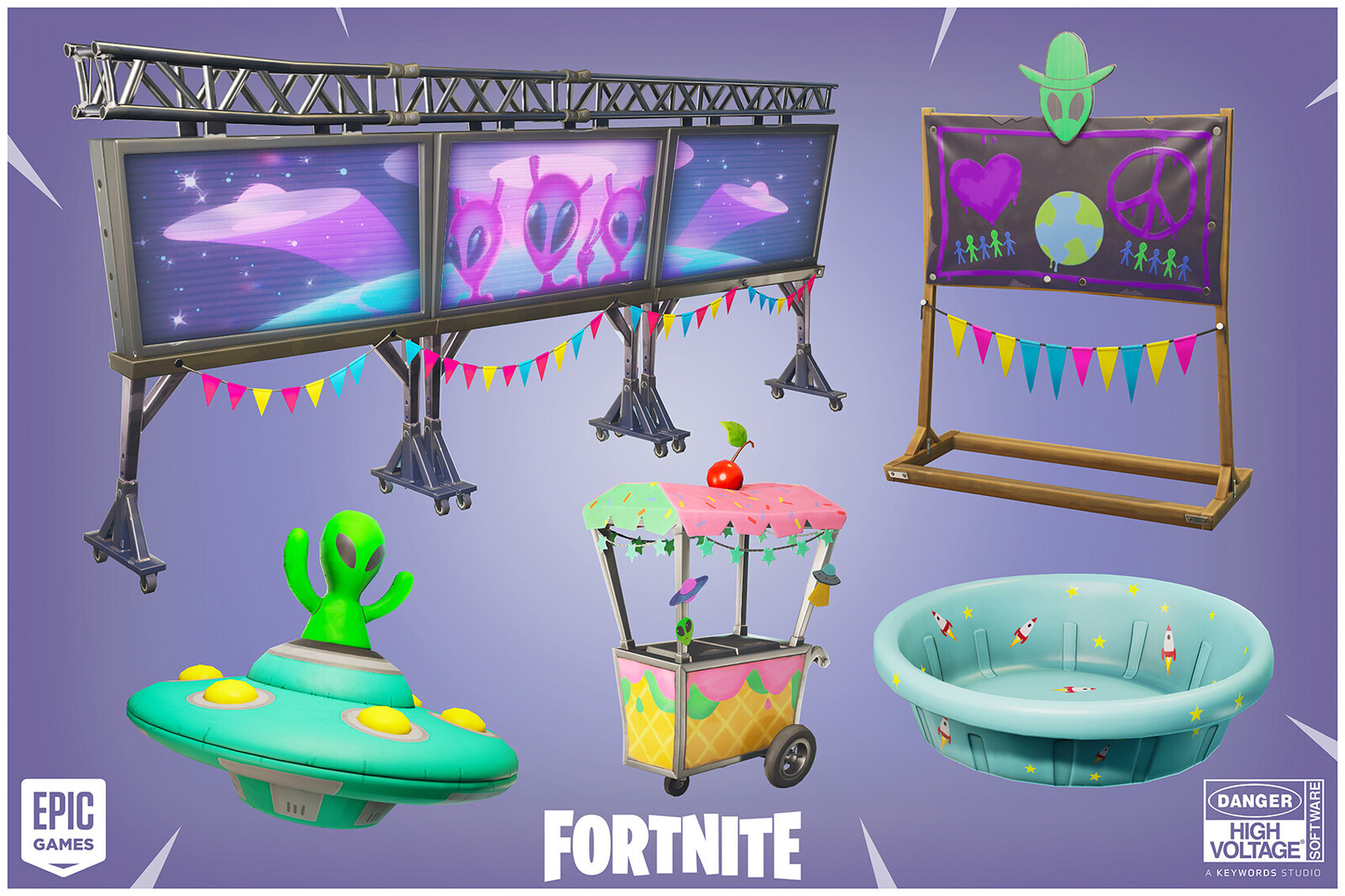 Olutomiwa Adeyingbo - Fortnite - Alien Welcome Party Props