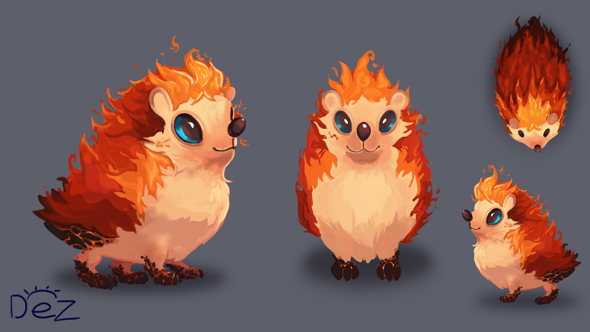 ArtStation - Fire Hedgehog