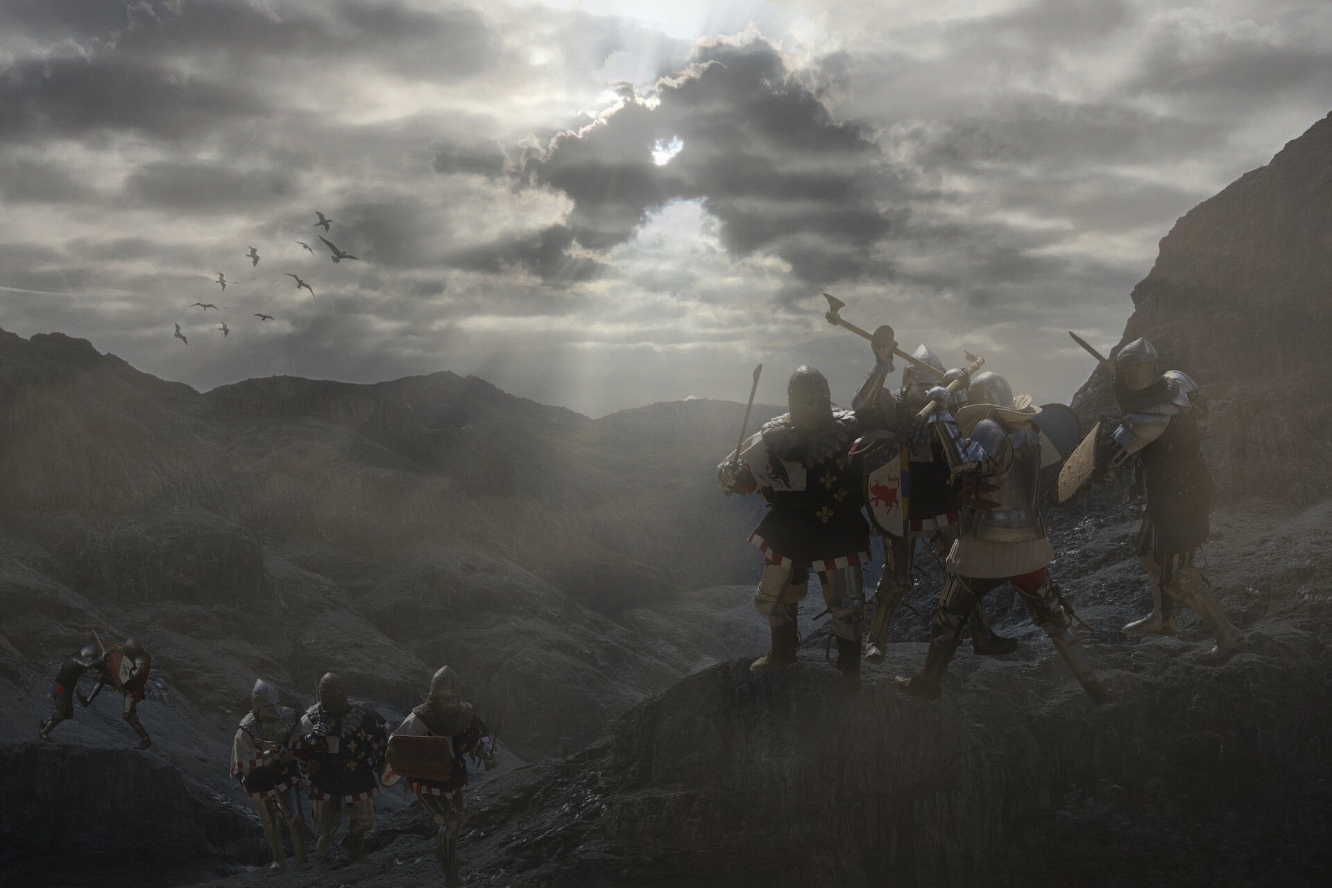 ArtStation - Skirmish in the mountains