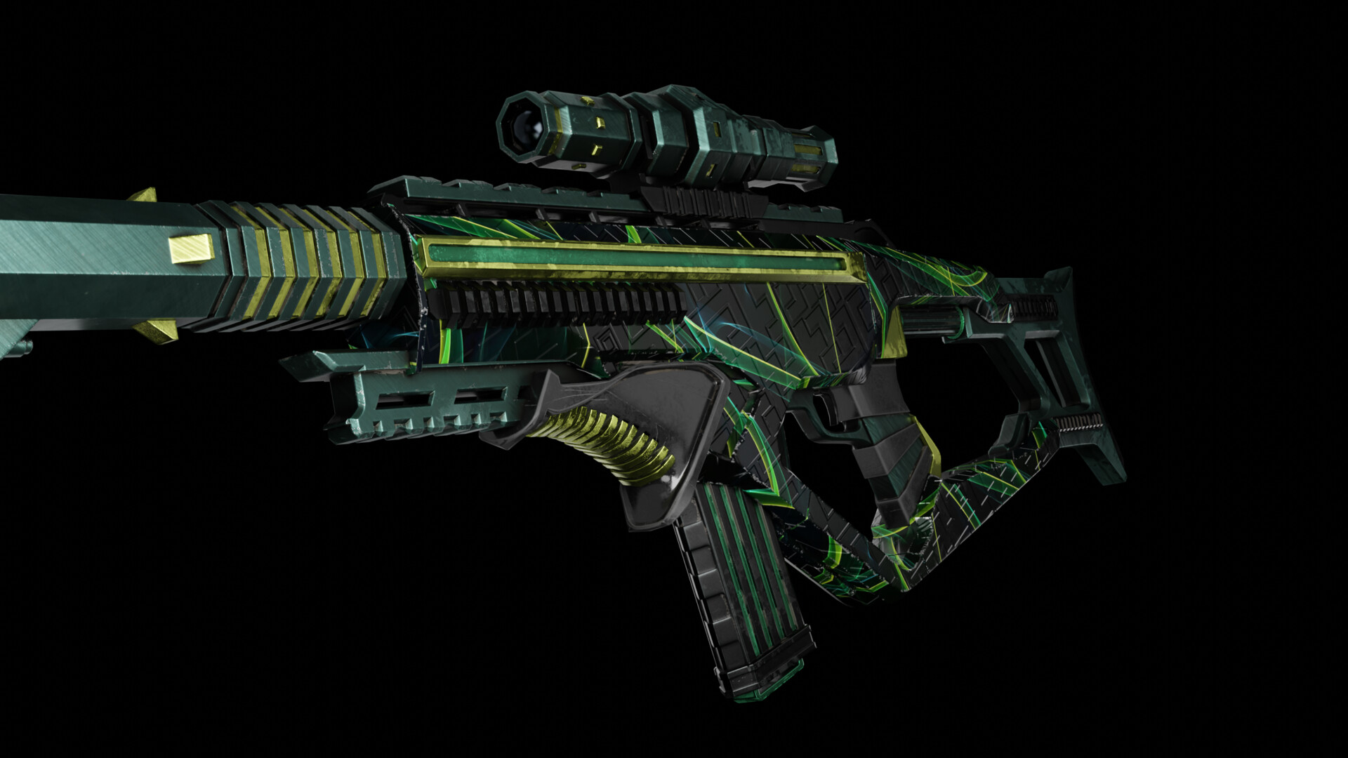 ArtStation - Futuristic rifle