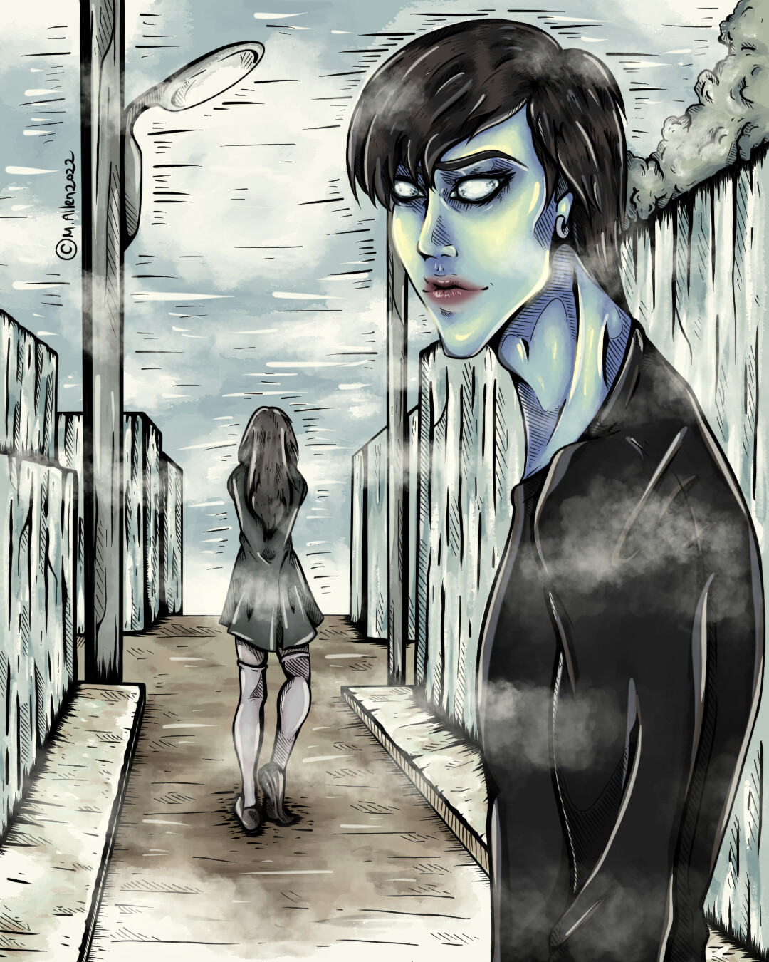 ArtStation - Lovesick Dead - Junji Ito Fanart