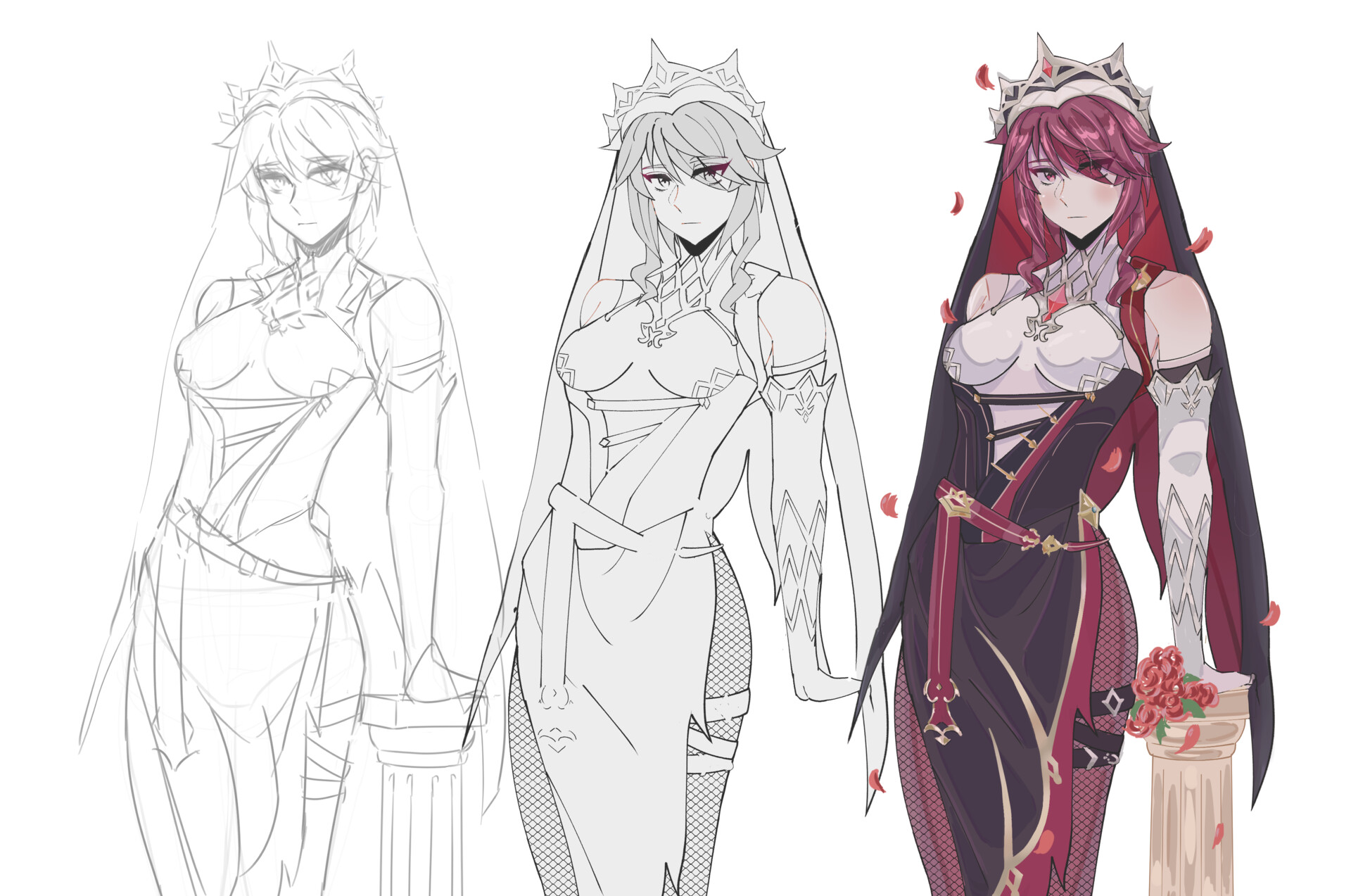 ArtStation - Drawing Process Genshin Impact