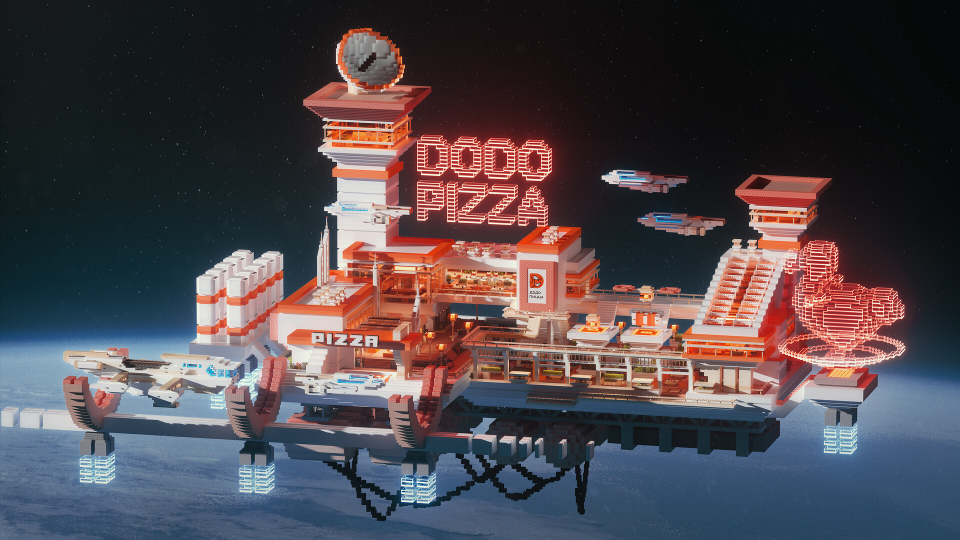 ArtStation - Space station pizzeria for Dodo Pizza (CIS official pizzeria)
