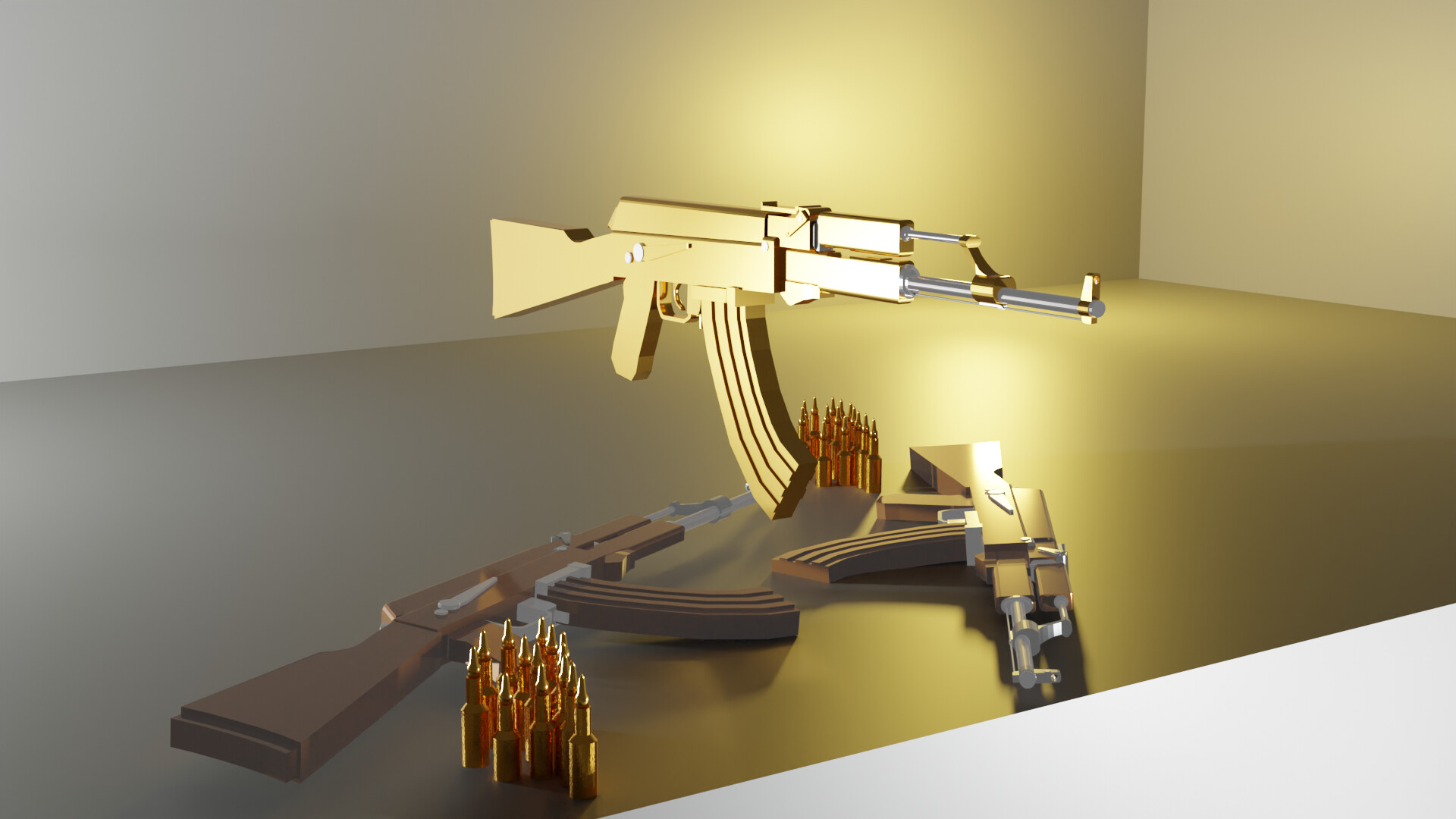 ArtStation - AK47 Gold