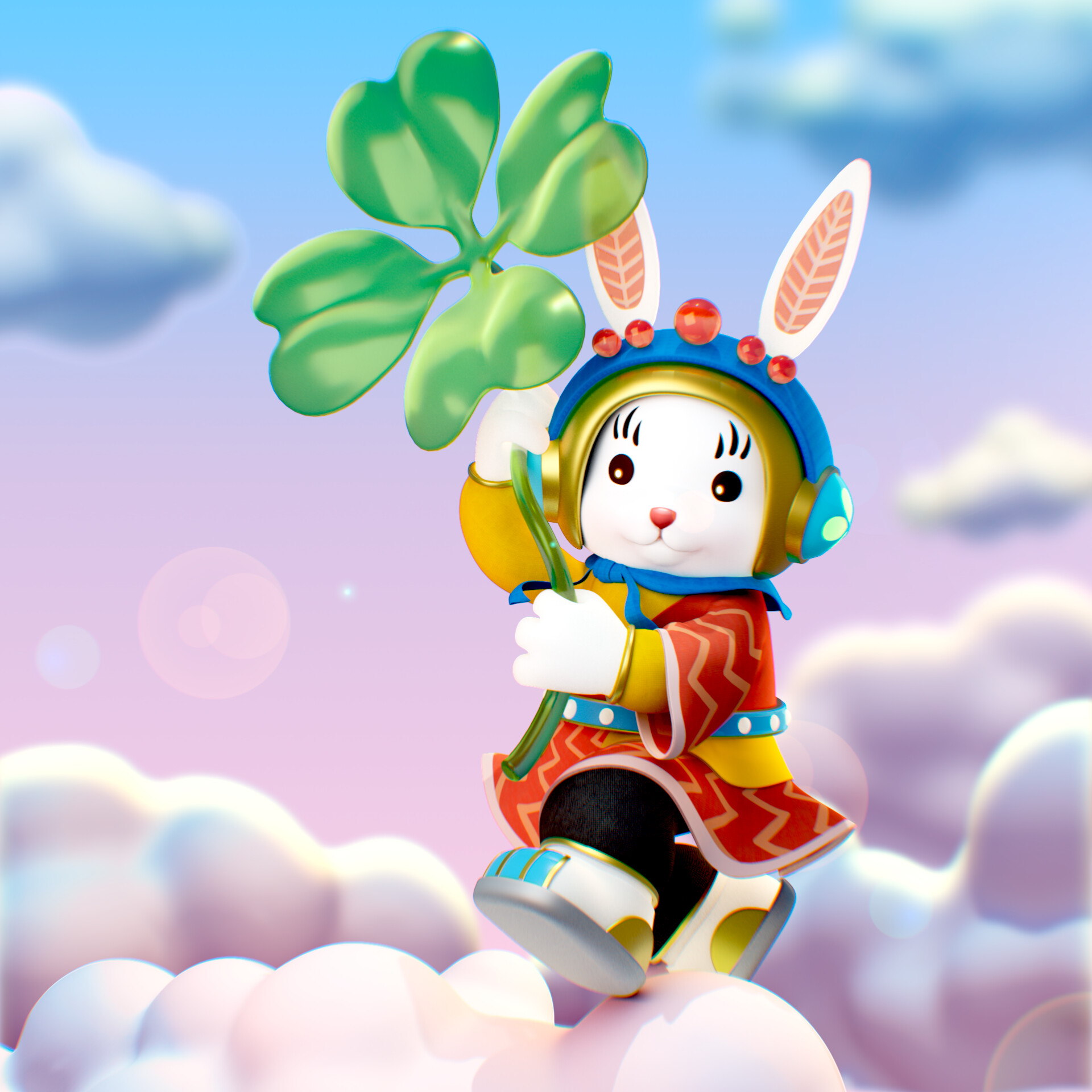 ArtStation - 兔爷【Chinese Rabbit God】
