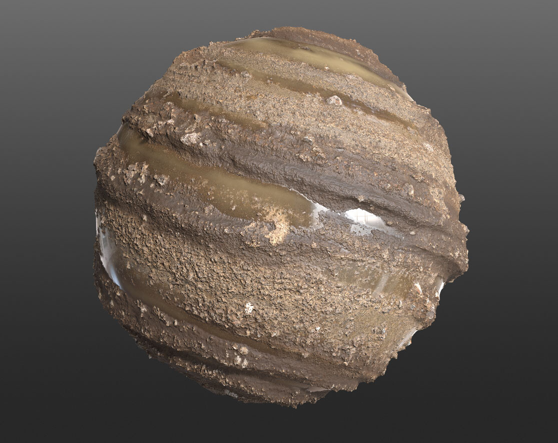 ArtStation - Rocky land with water puddle 4k seamless pbr texture