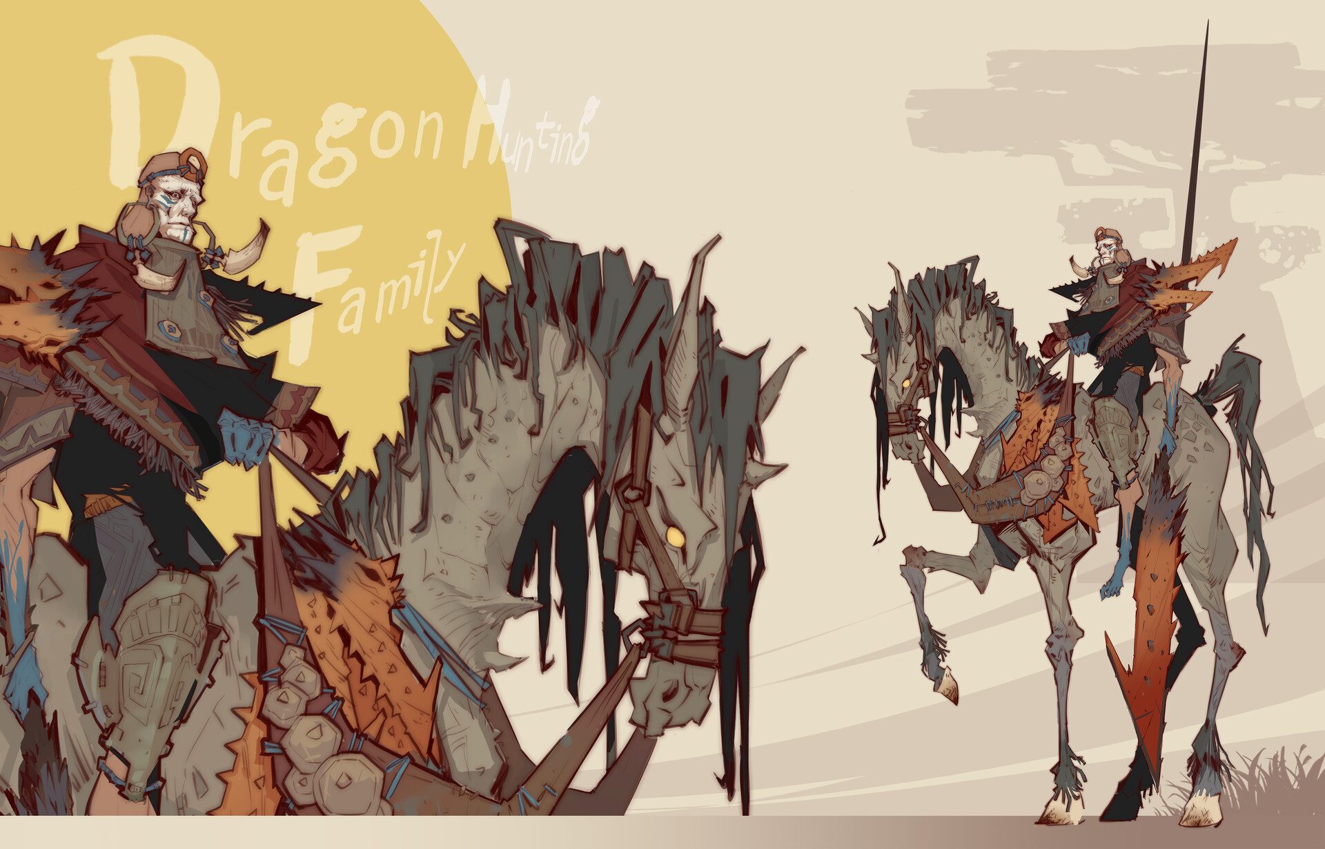 ArtStation - Dragon hunting family