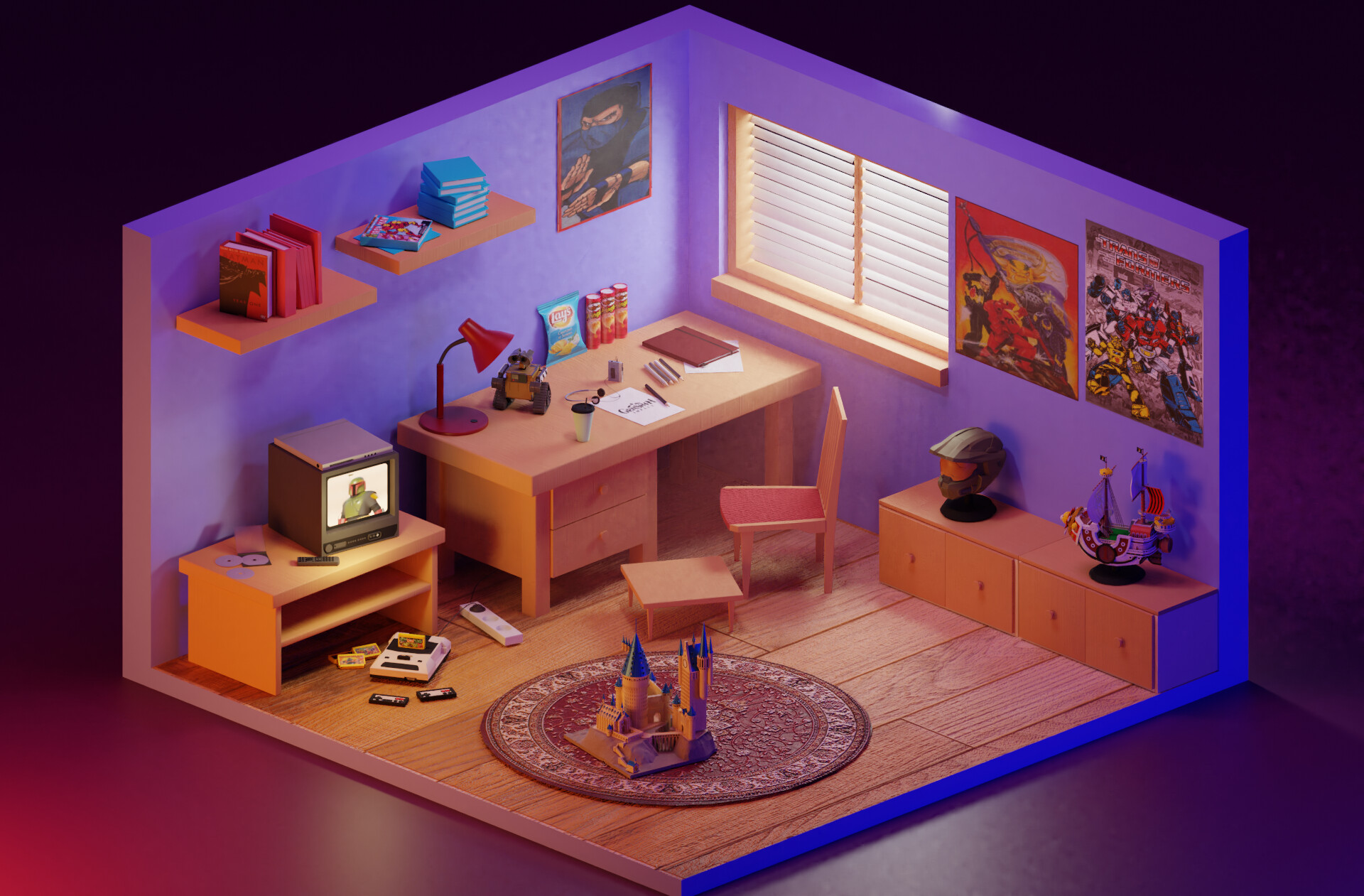 ArtStation - Retro room