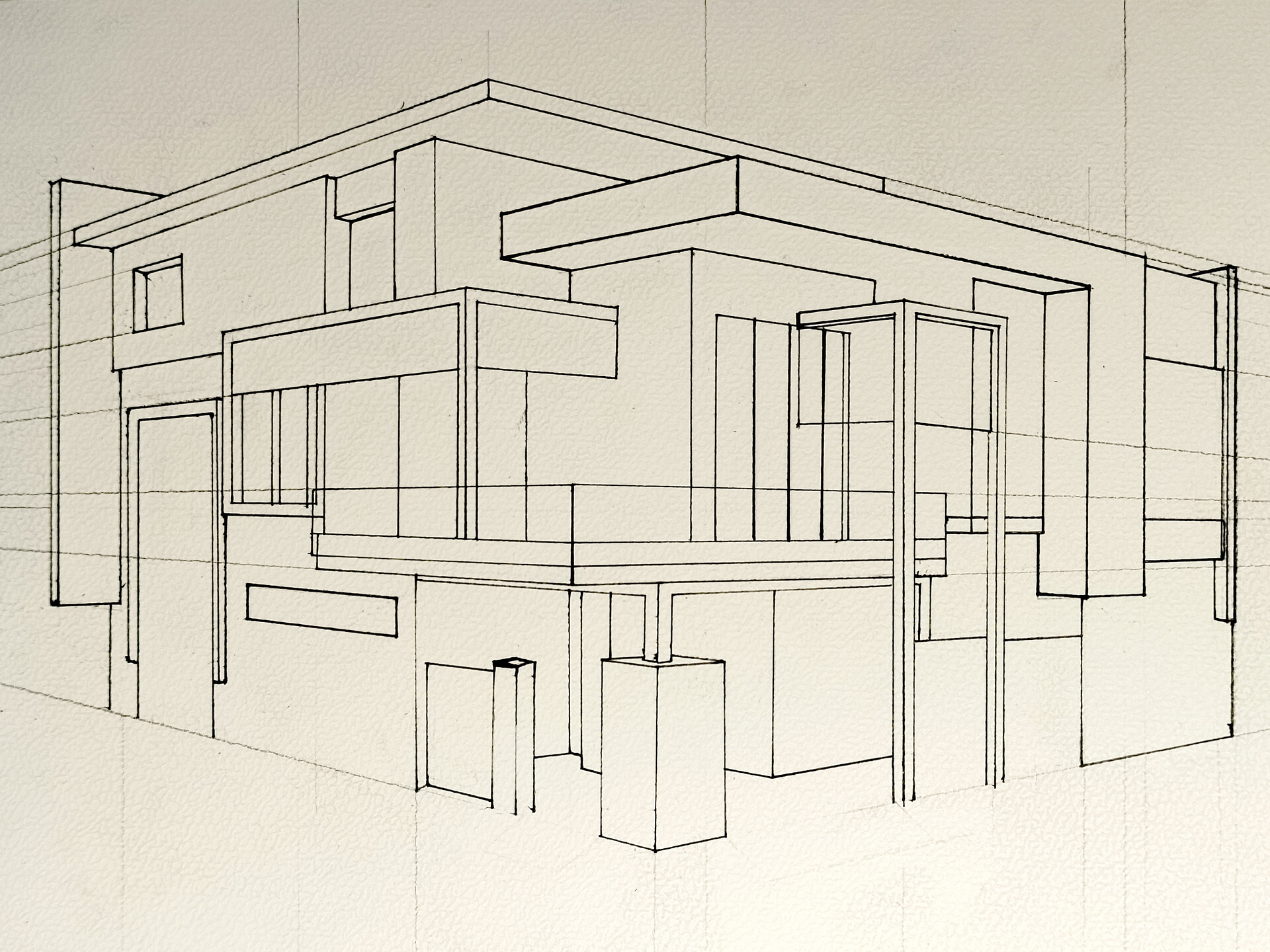 ArtStation - 2 point perspective| Building