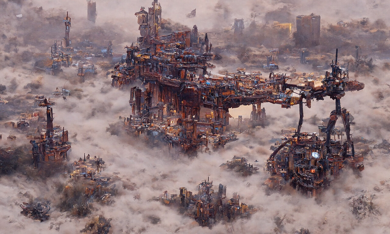 ArtStation - Post apocalyptic Desert, Top view