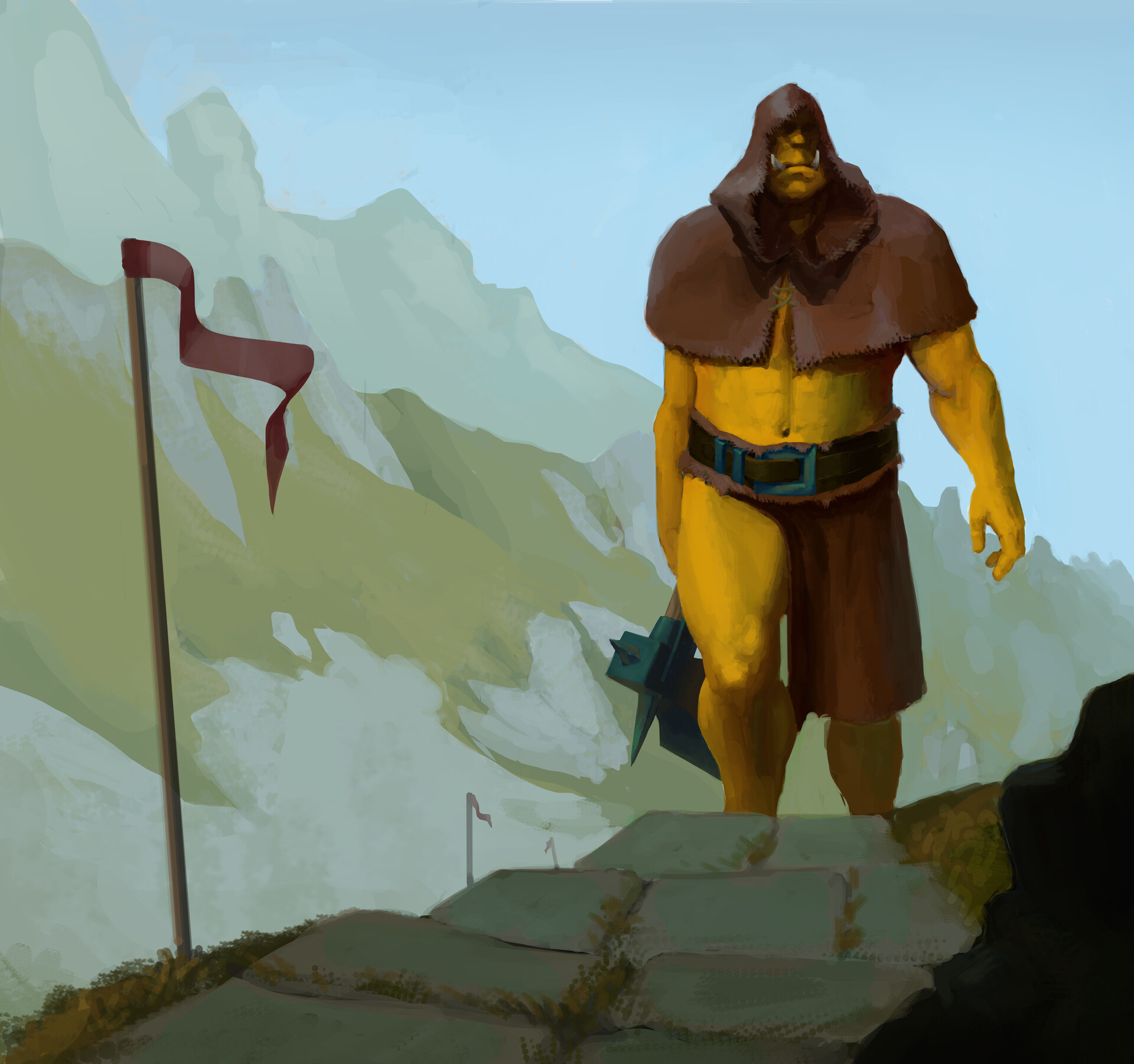 ArtStation - Hiking orc