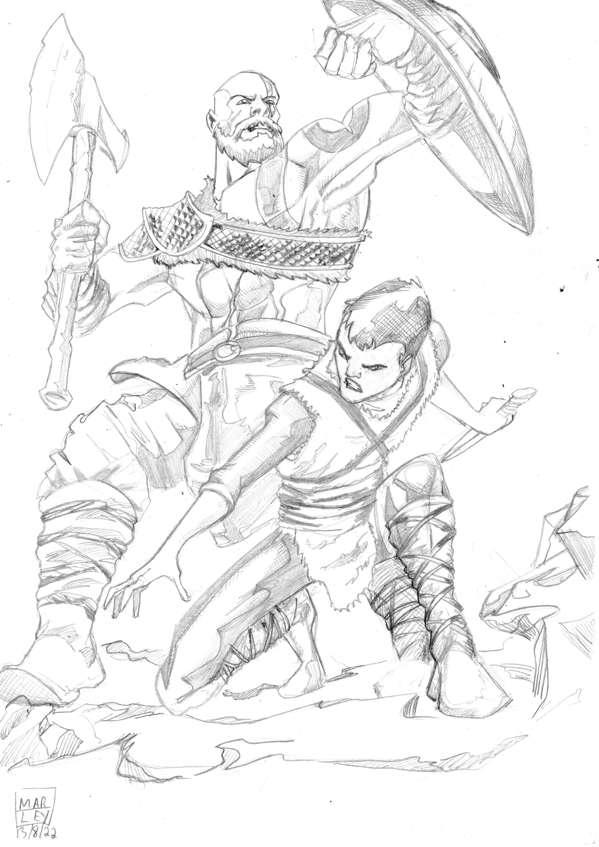 kratos god of war coloring pages