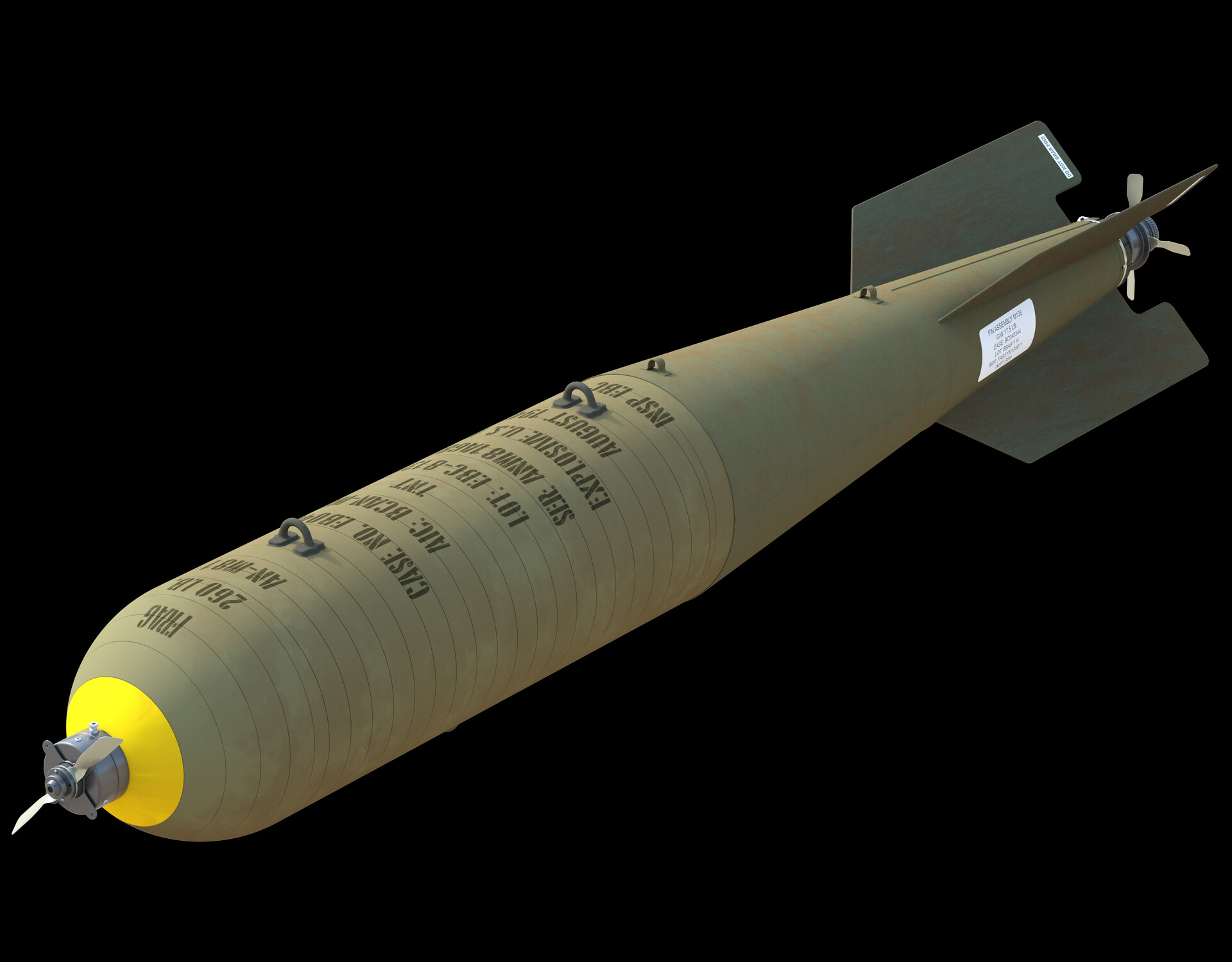 Edgar B - Fragmentation Bomb AN-M81 with fin assy M135