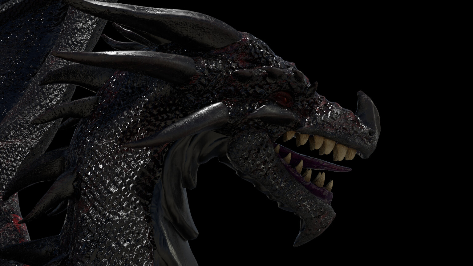 Pablo Holguink - Dark dragon, Character design, texture and modeling