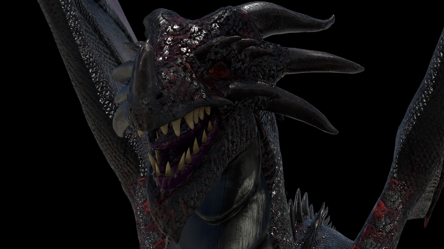 Pablo Holguink - Dark dragon, Character design, texture and modeling